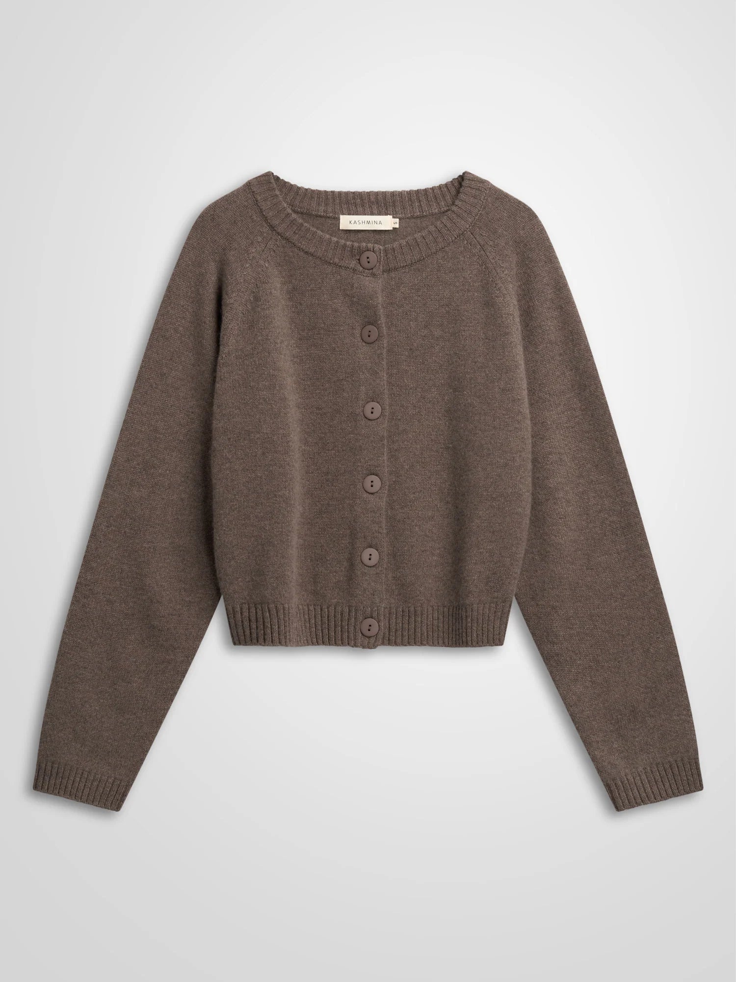 Kashmina - Gensere - Cashmere Cardigan "Randi" - Dark Toast - Villoid