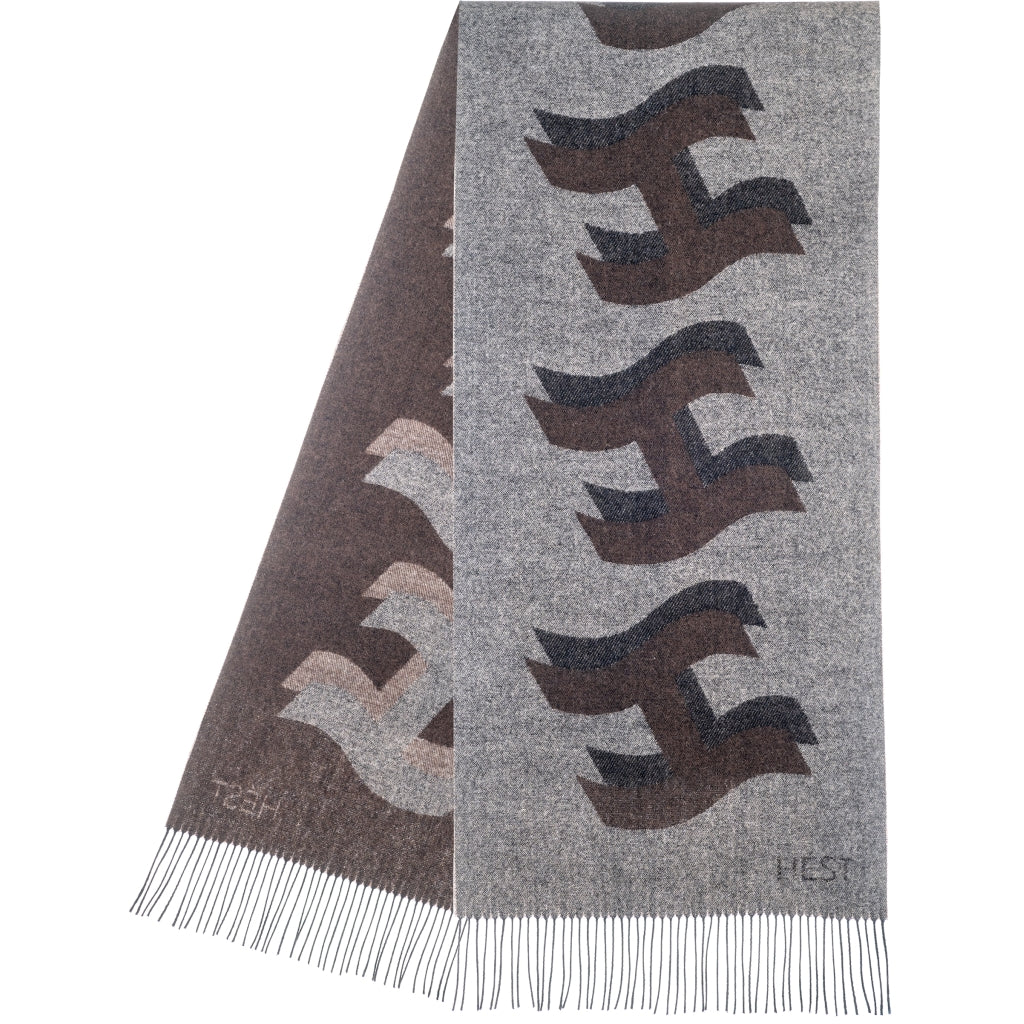 HÉST - Tilbehør - York Scarf - Brown With Beige - Villoid