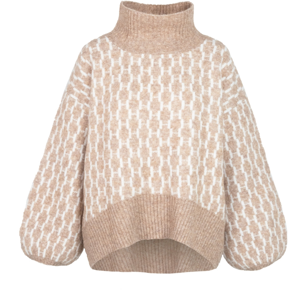 HÉST - Gensere - Fam New Pattern - Light Brown Melange - Villoid