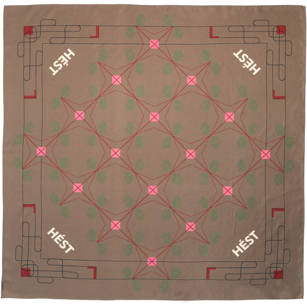HÉST - Tilbehør - Eliza Silk Scarf Small - Dark Earth - Villoid