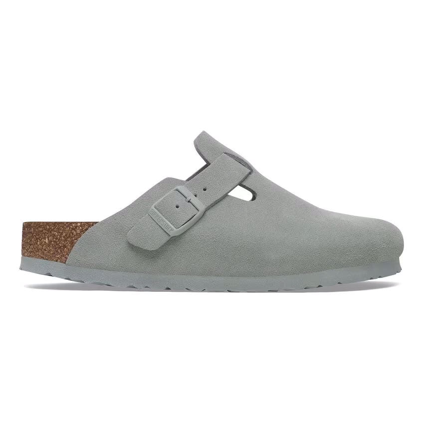Birkenstock - Sko - Boston Suede Leather Narrow - Pure Sage - Villoid