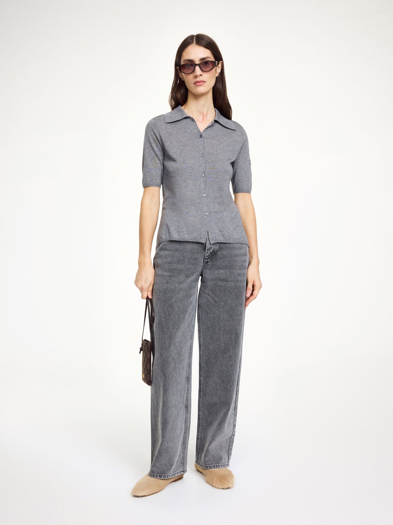 By Malene Birger - T-skjorter & topper - Dotta - Grey Melange - Villoid