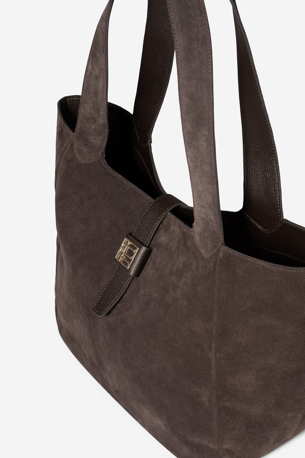 Camilla Pihl - Vesker - Lucille Tote Bag Large - Dark Brown Suede - Villoid