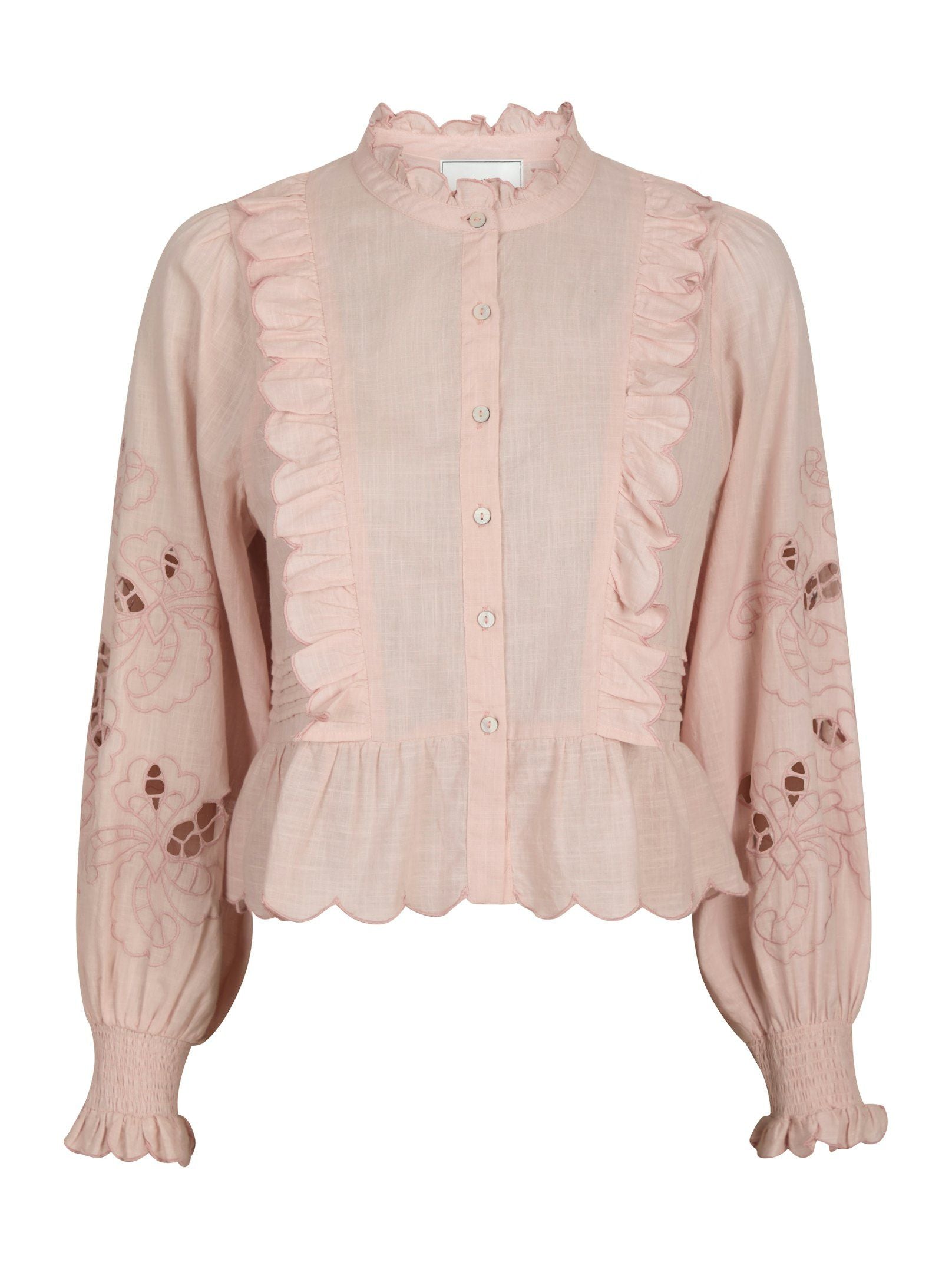 Petrine Embroidery Blouse - Rose – VILLOID