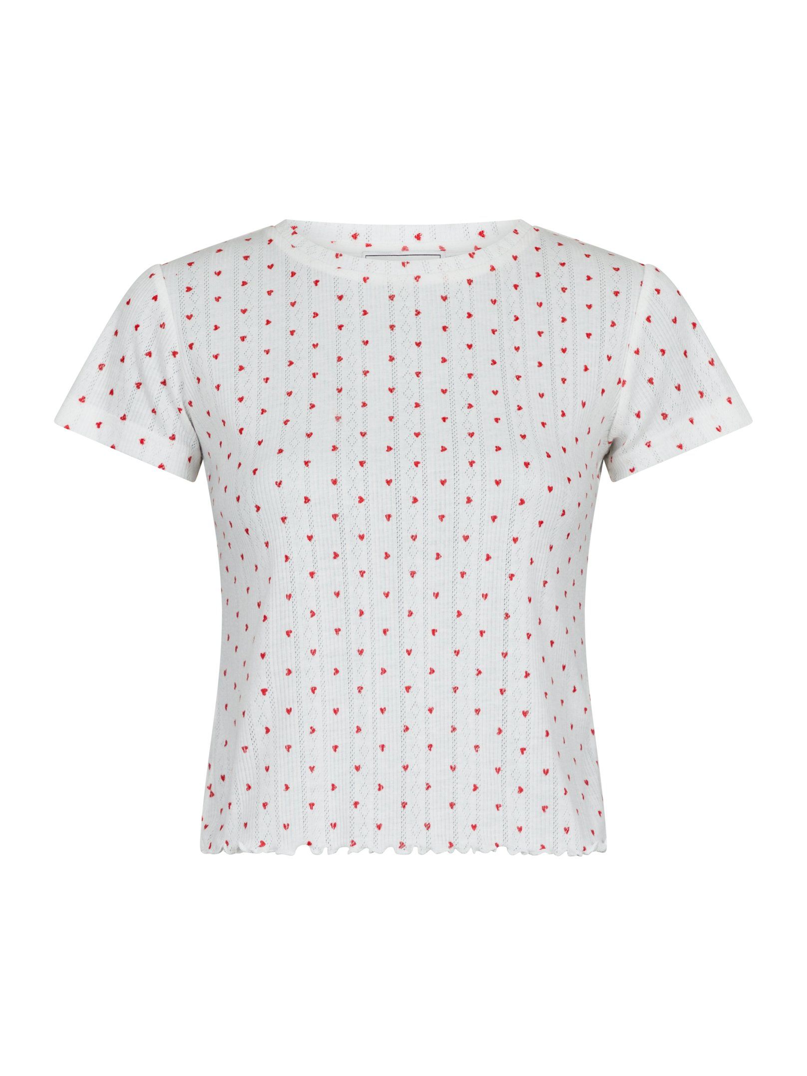 Neo Noir - T-skjorter & topper - Lonnie Pointelle Heart Top - White ...