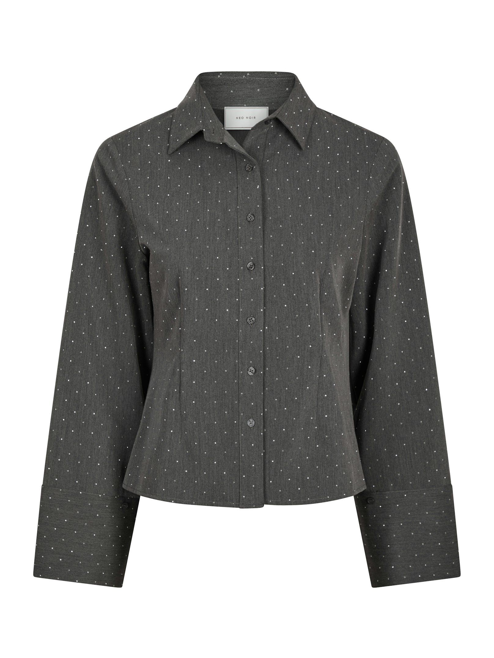 Neo Noir - Bluser & skjorter - Rosa Bedazzled Shirt - Grey - Villoid