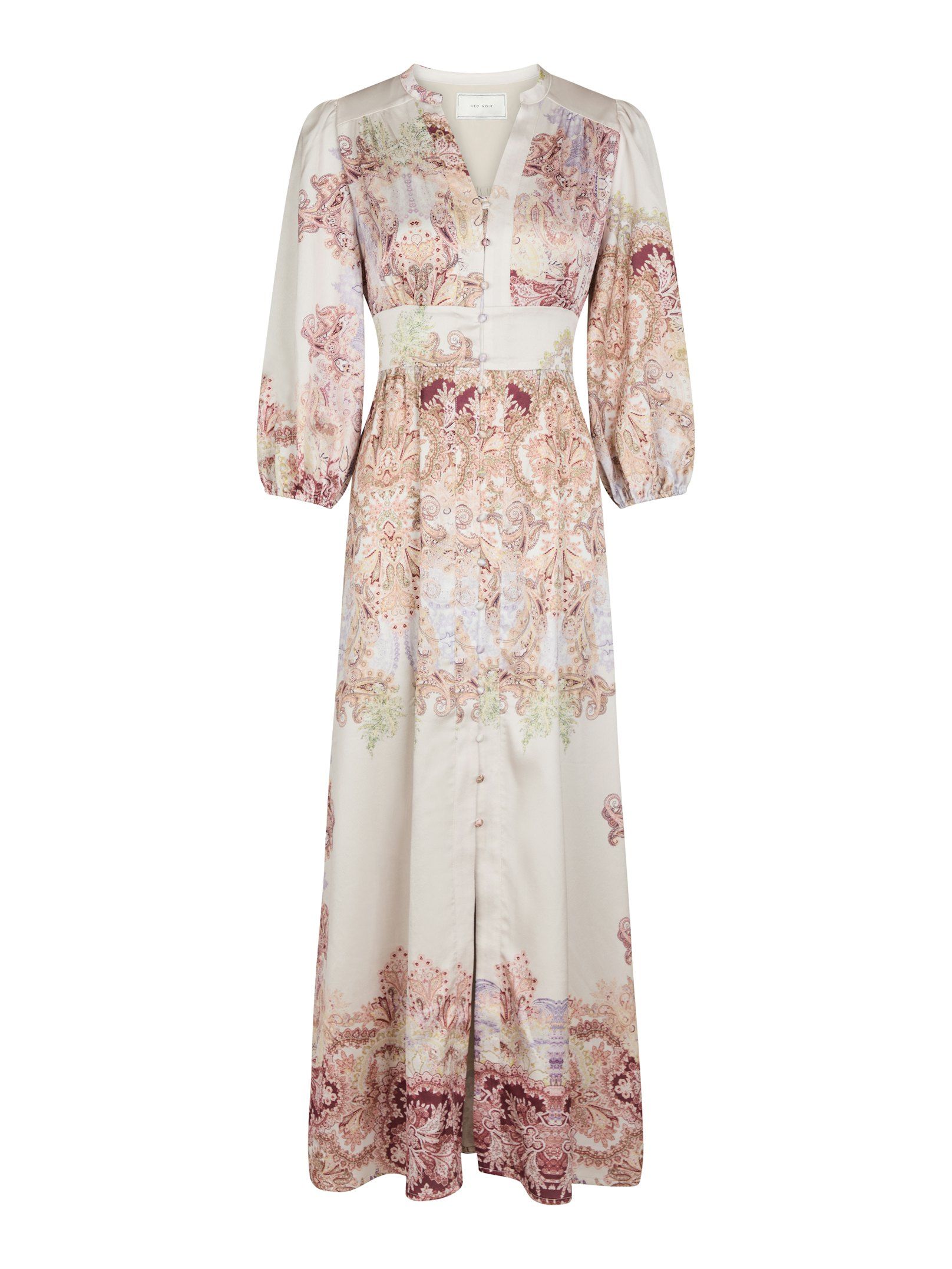Neo Noir - Kjoler - Stellar Artist Paisley Dress - Ivory - Villoid