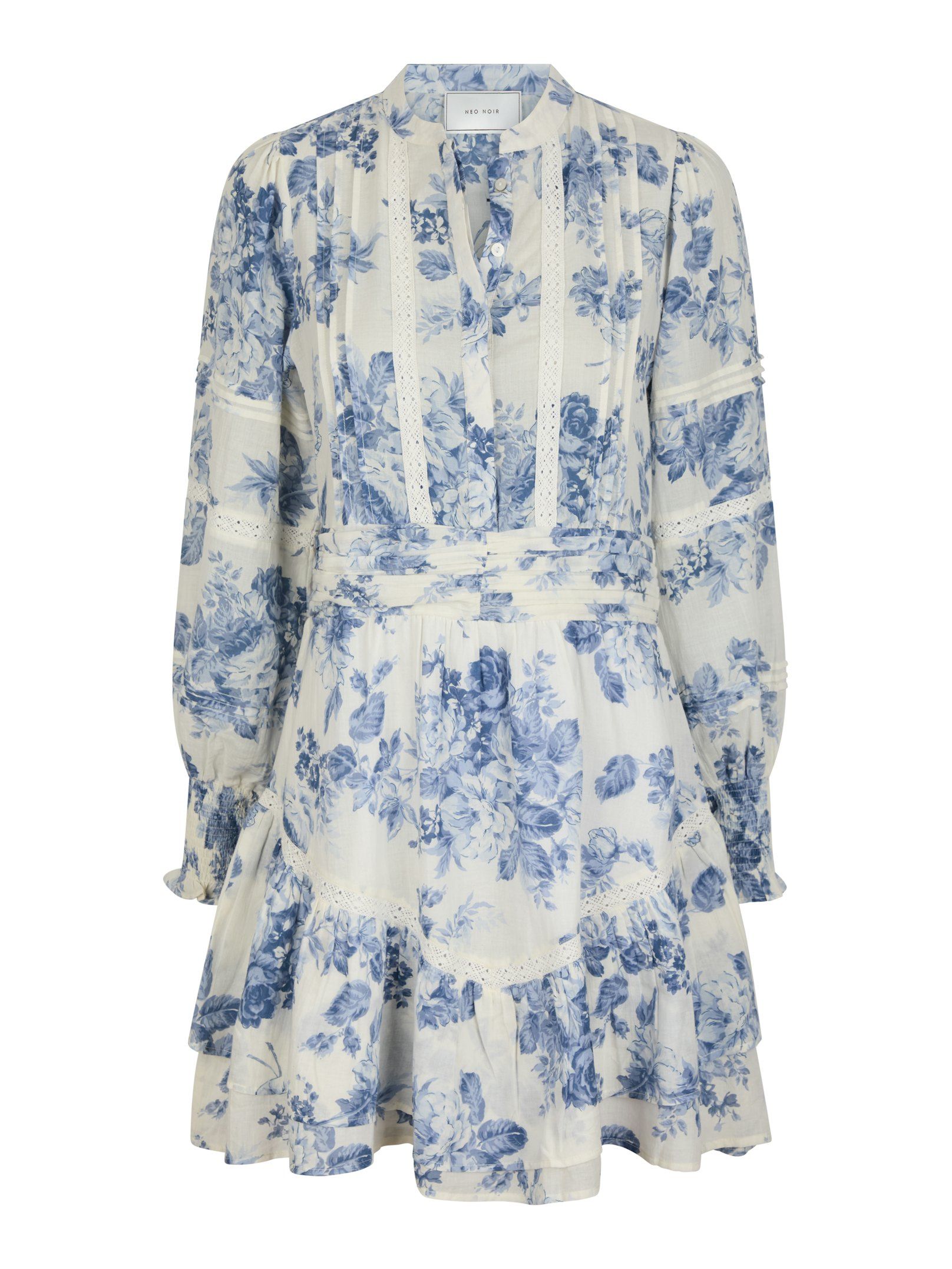 Neo Noir - Kjoler - Roberta Flower Flow Dress - Light Blue - Villoid