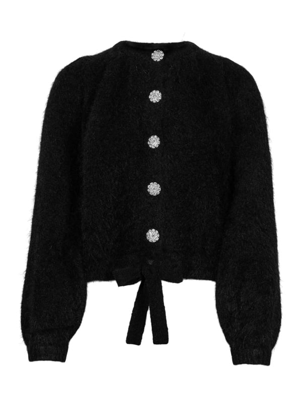 Ella & il - Gensere - Franca Lux Chunky Cardigan - Black - Villoid