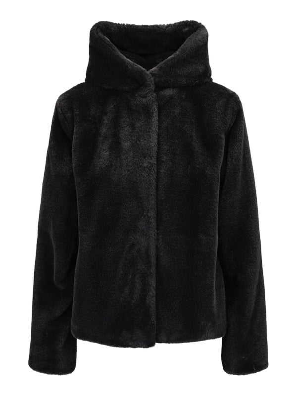 Ella & il - Jakker - Charlie Fake Fur Jacket - Black - Villoid