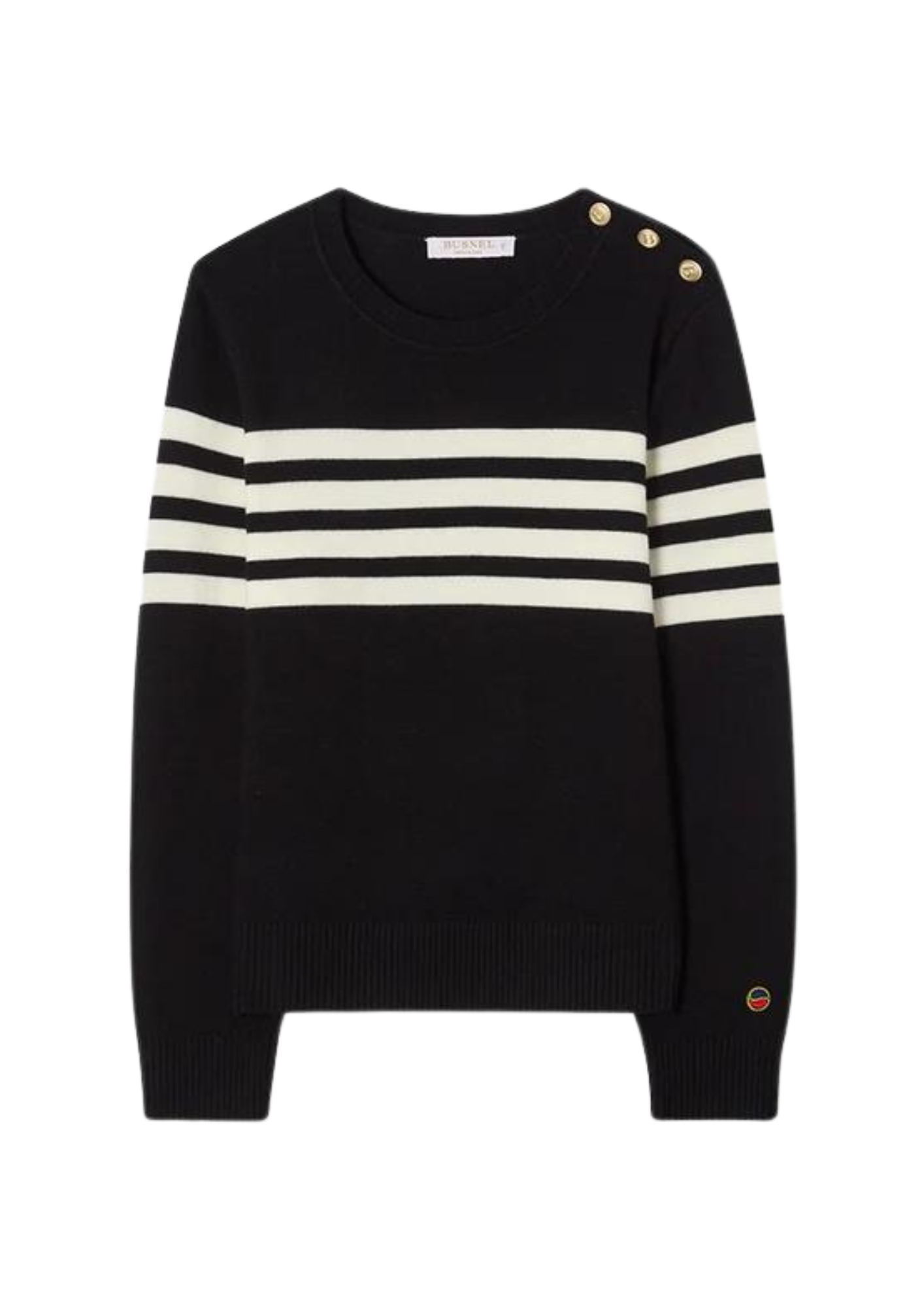 Busnel - Gensere - Alexandra Sweater - Black/Ecru - Villoid