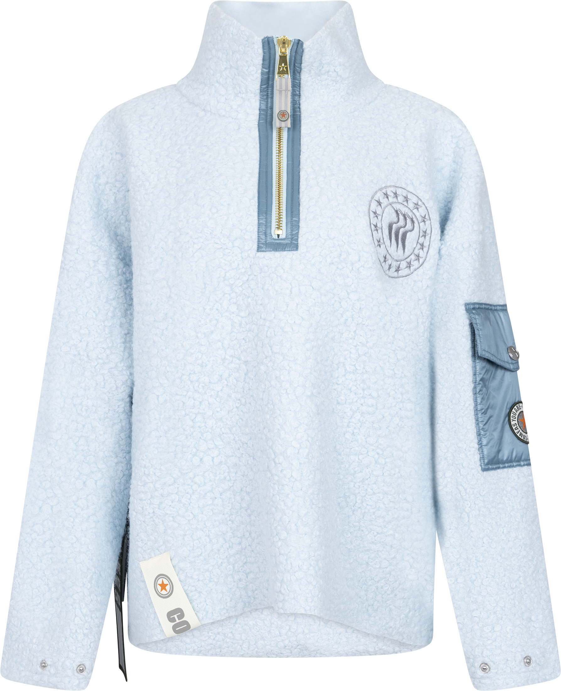C.A.Y.A - Gensere - Nini Half Zip - Light Blue - Villoid