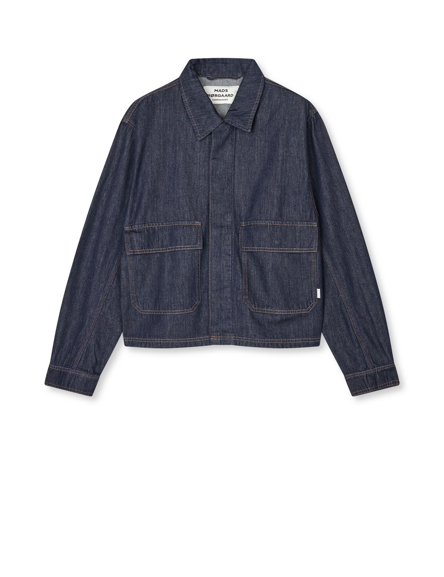 Mads Nørgaard - Jakker - Cosy Denim Solar Jacket - Dark Indigo - Villoid