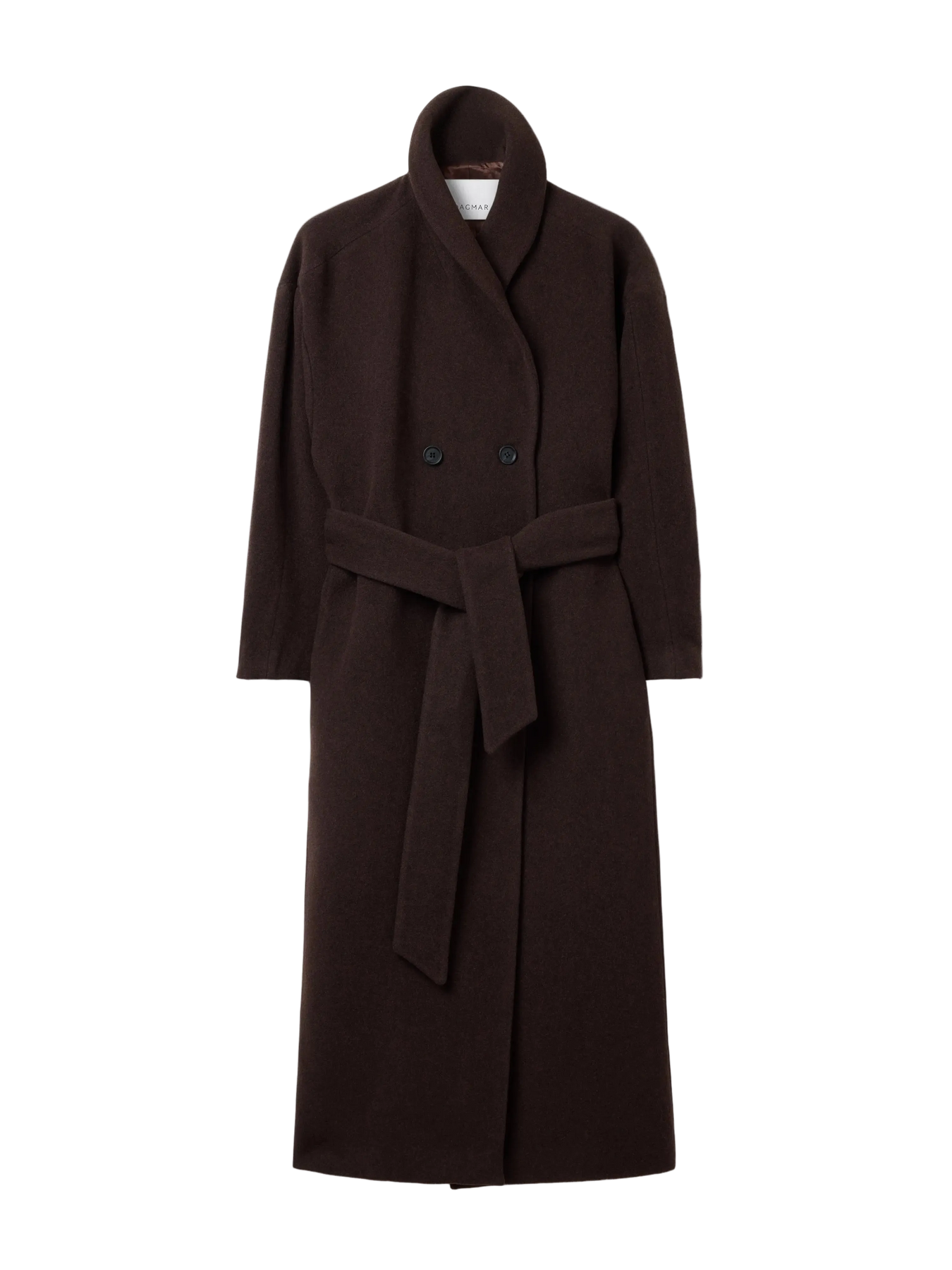 House of Dagmar - Jakker - Relaxed Wool Coat - Chocolate Brown - Villoid