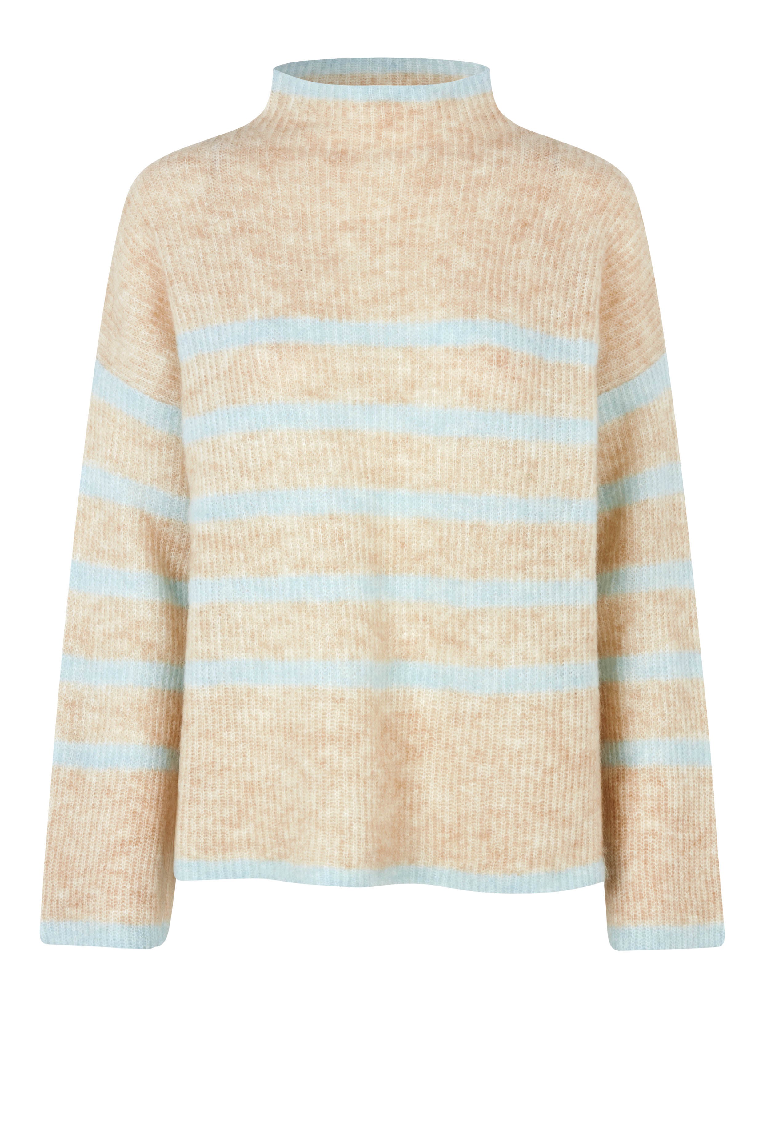 Second Female - Gensere - Ovalis Knit T-Neck - Starlight Blue - Villoid