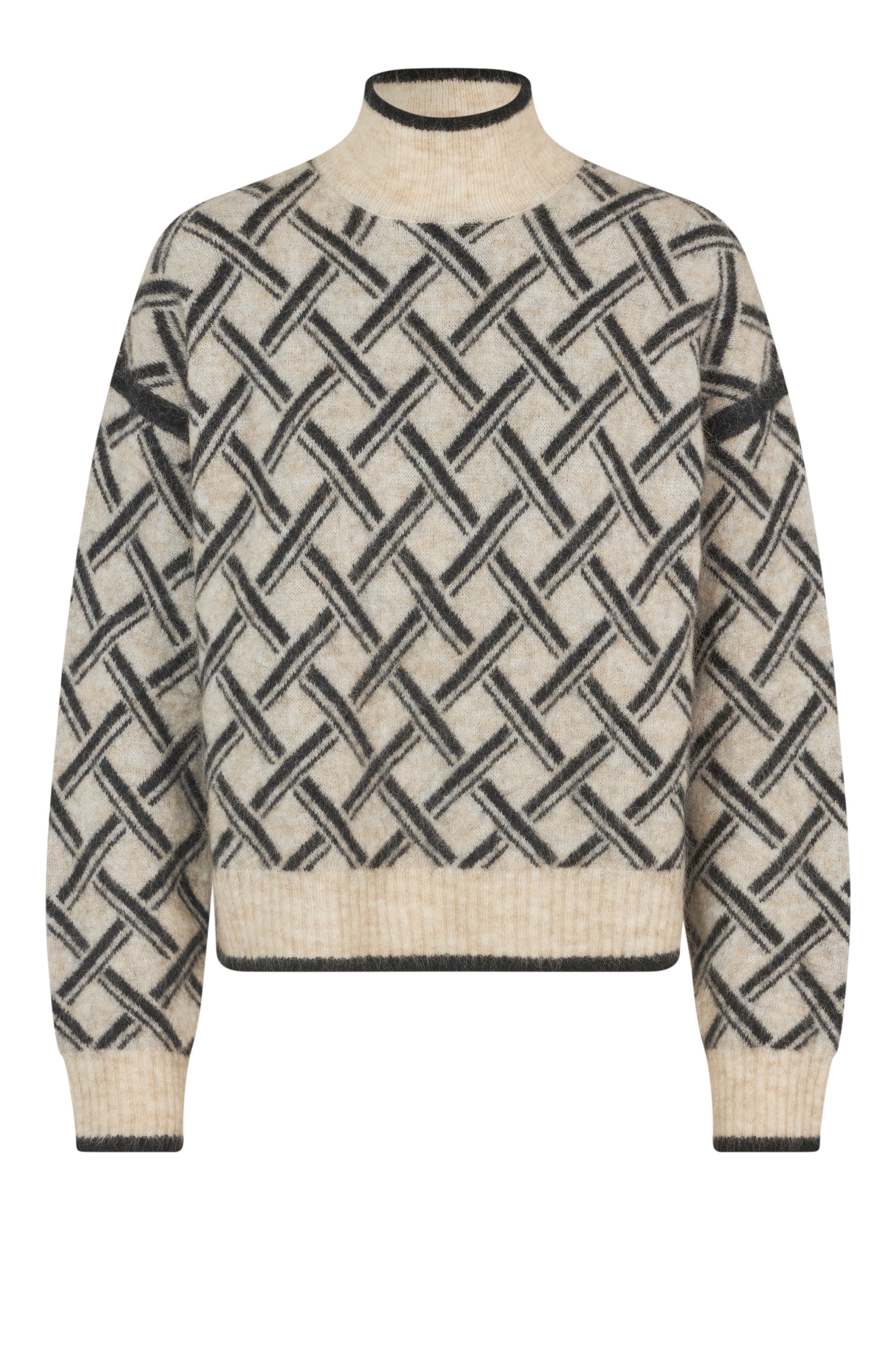 Second Female - Gensere - Kaja Knit T-Neck - Brazilian Sand - Villoid