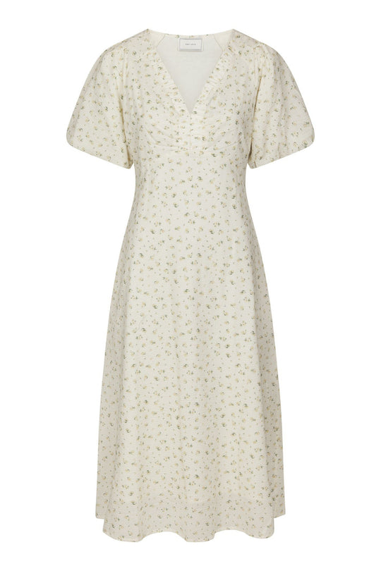 Neo Noir - Kjoler - Illana Small Rose Flower Dress - Light Yellow - Villoid