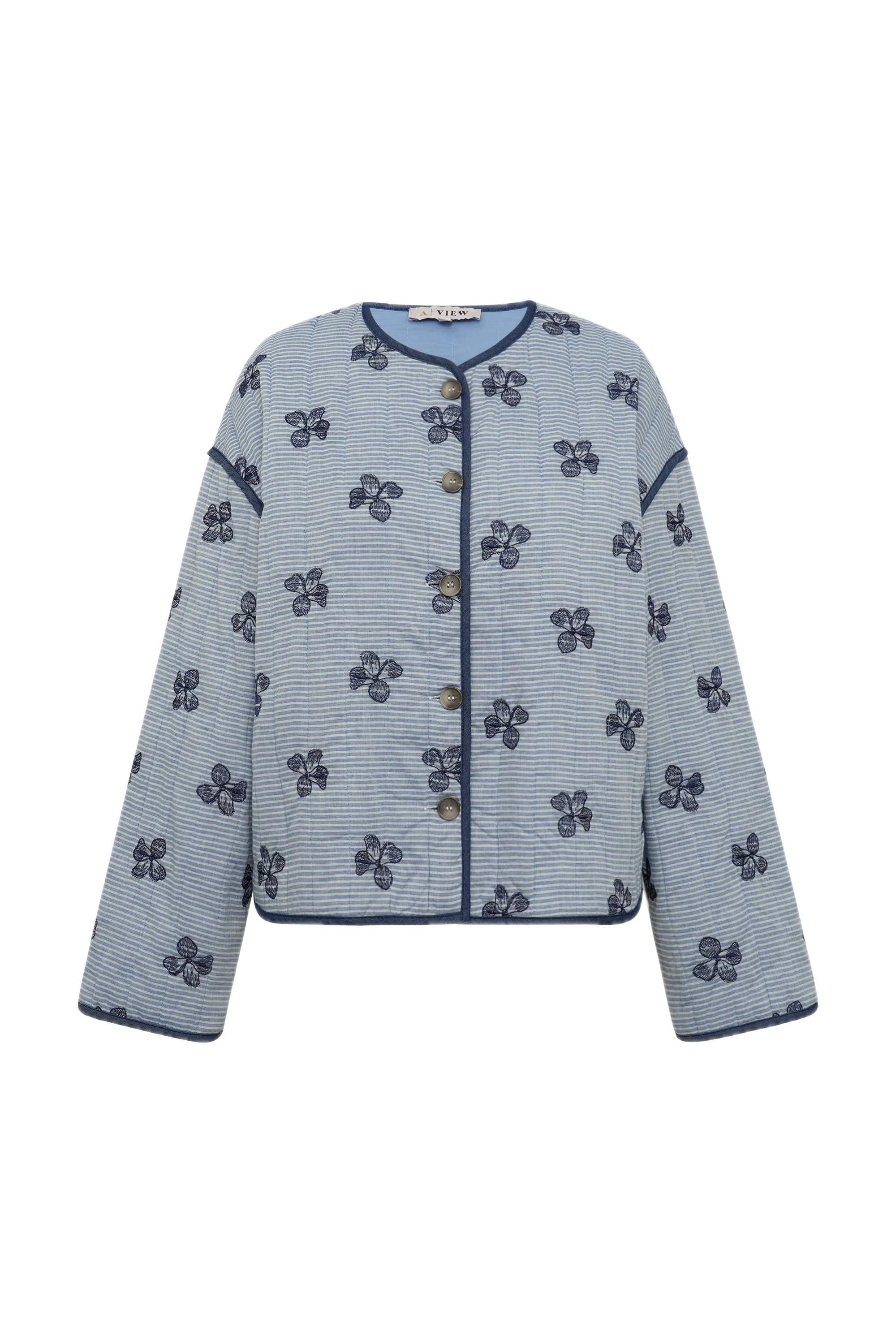 A-View - Jakker - Fina Jacket - Blue/Off White - Villoid