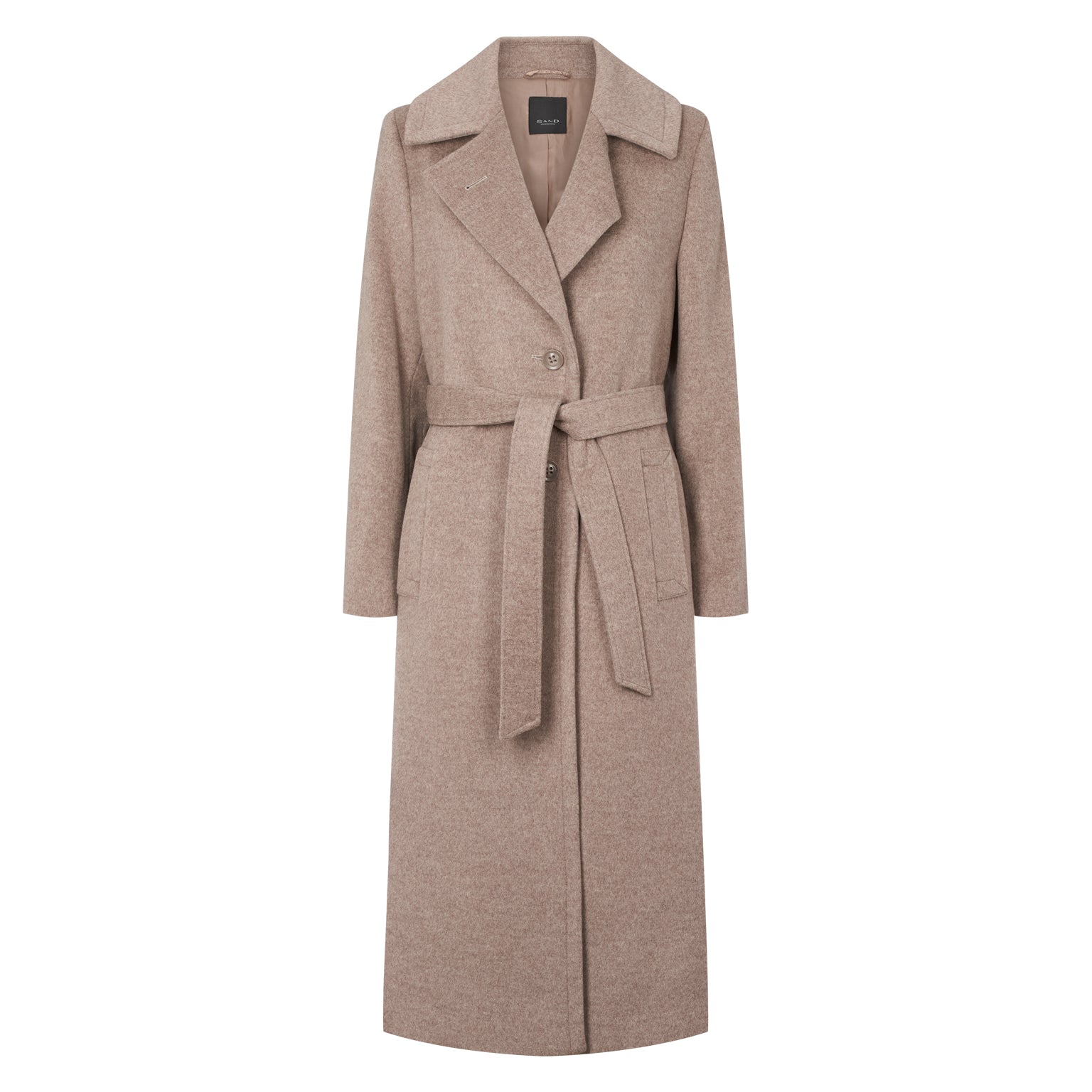 Sand Copenhagen - Jakker - Cashmere Coat W Clareta Belt Midi - Mink ...