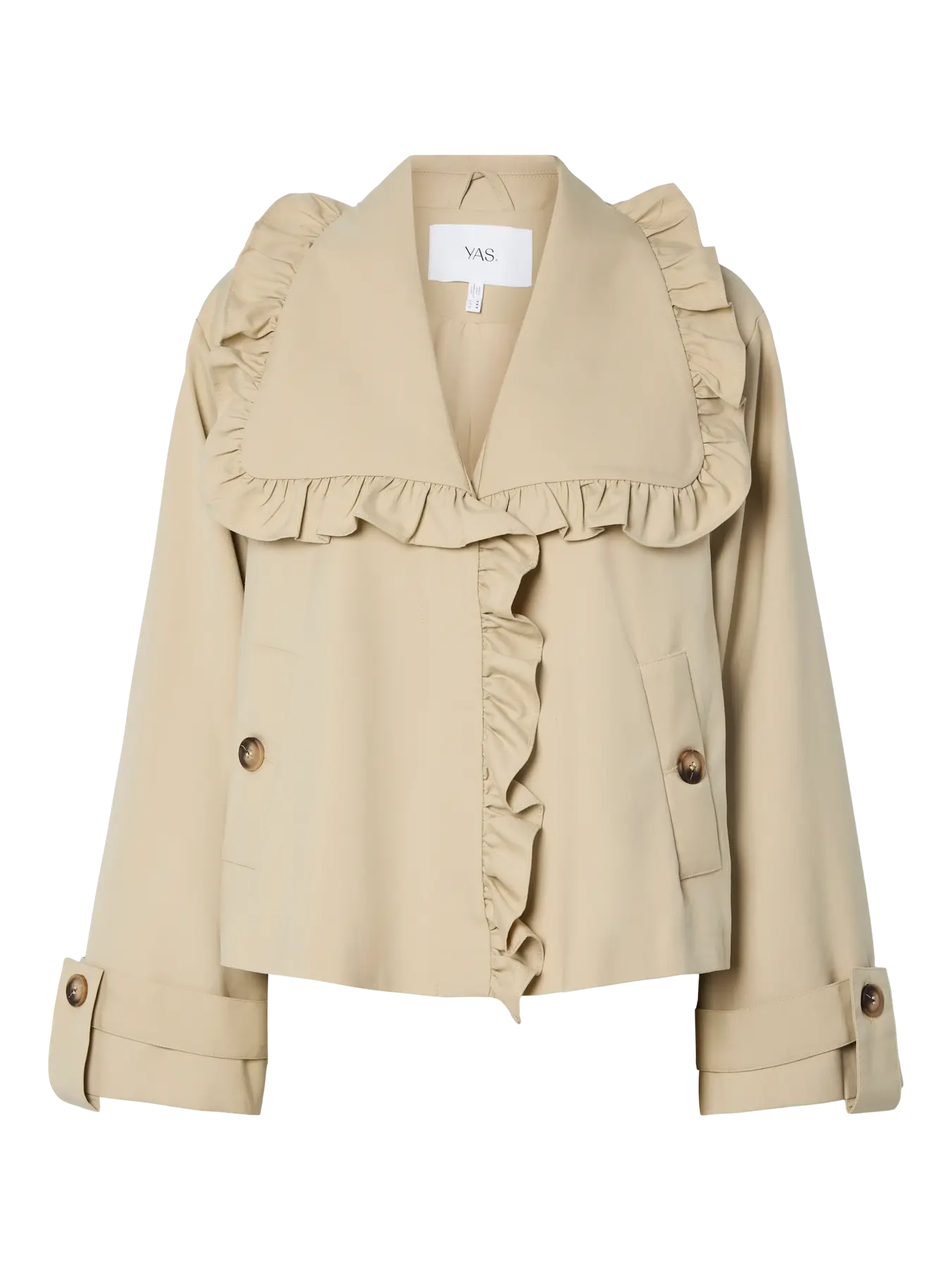 Y.A.S - Jakker - Yaselsana Ls Short Trenchcoat - Travertine - Villoid