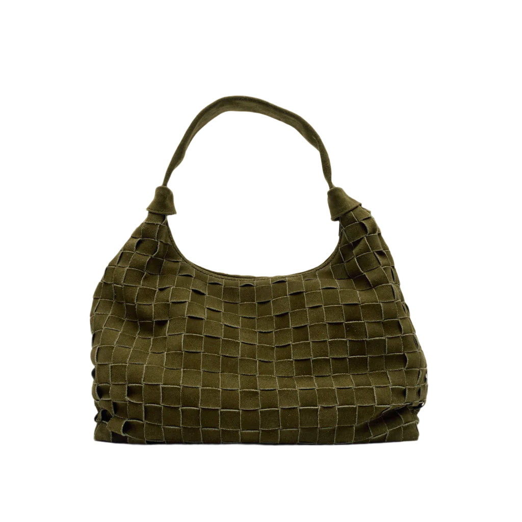 Núnoo - Vesker - Big Dandy Braided Suede - Dark Olive W. Gold - Villoid