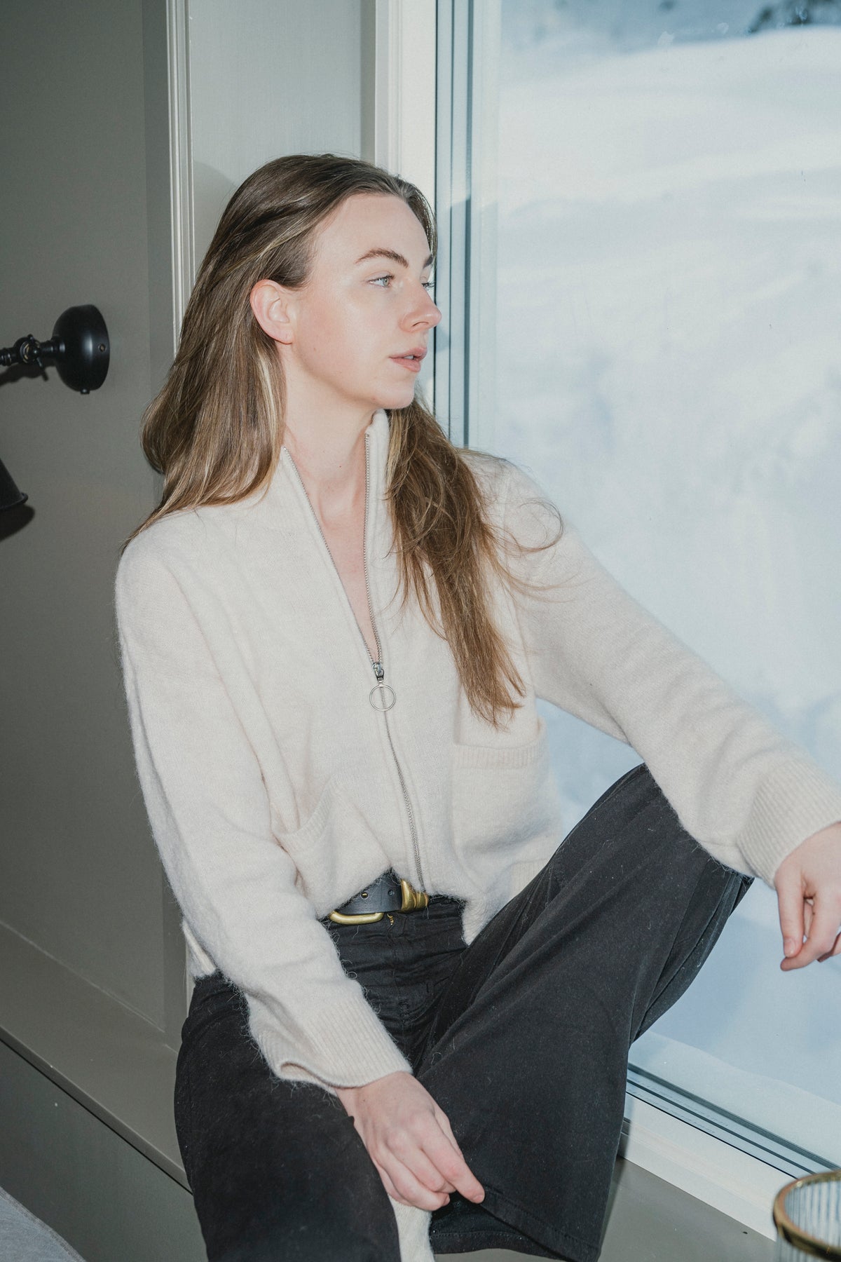 Sia Ras LS Knit Zipper Cardigan - Birch Melange – VILLOID