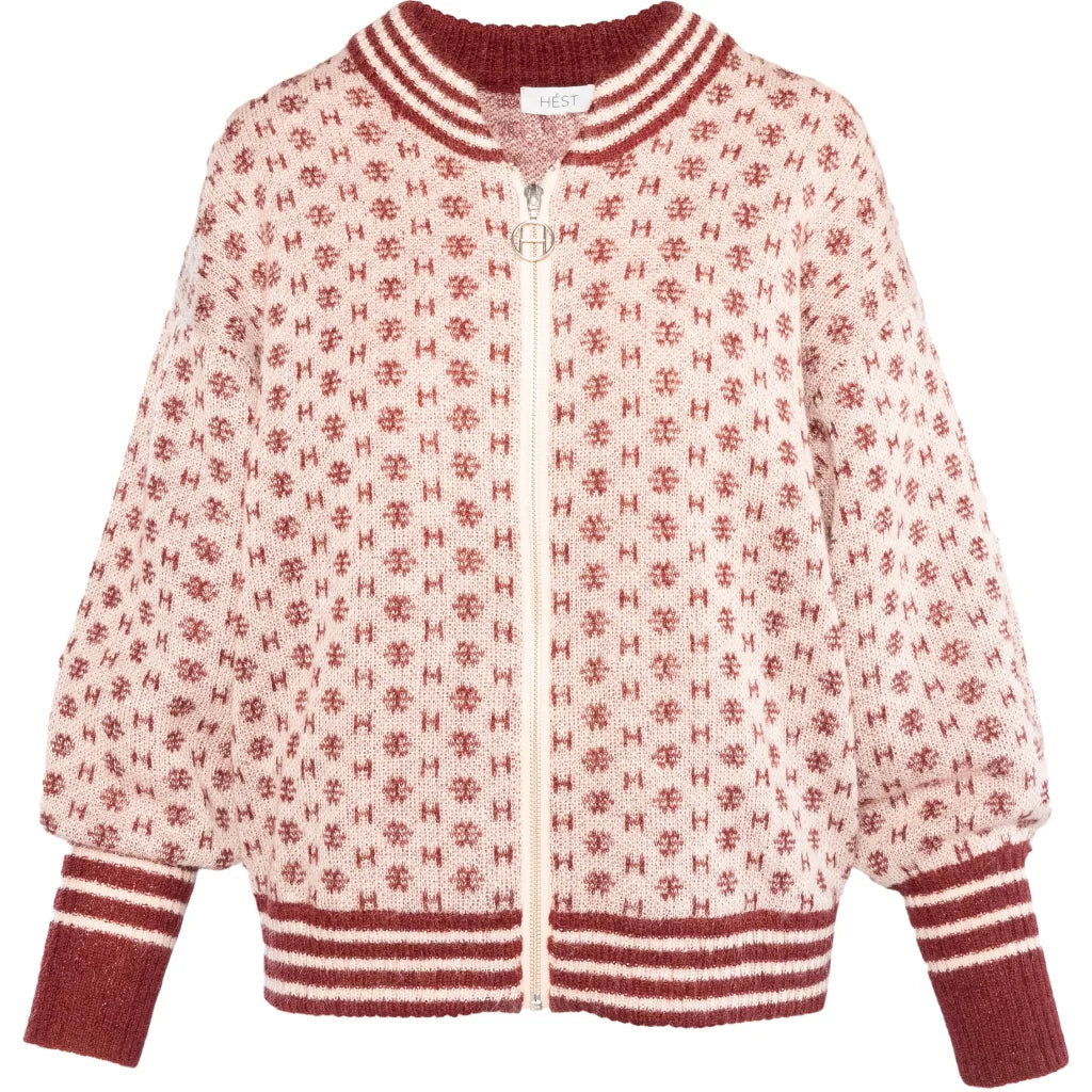 HÉST - Gensere - Logo Short Cardigan - Rose Smoke - Villoid