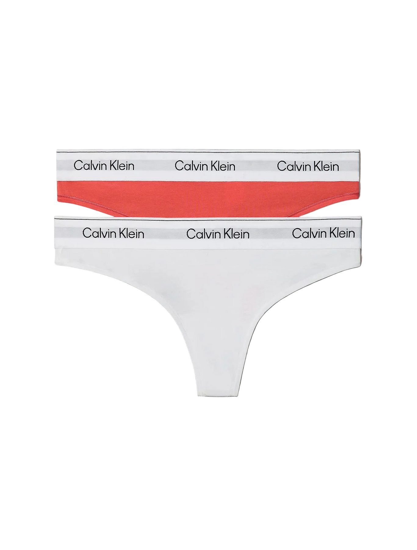 Calvin Klein - Undertøy - Thong 2Pk - White/Cradle Pink - Villoid