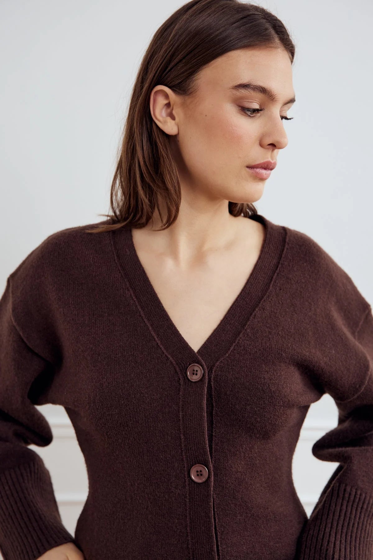 Noella - Gensere - Lenyx Knit - Chocolate - Villoid