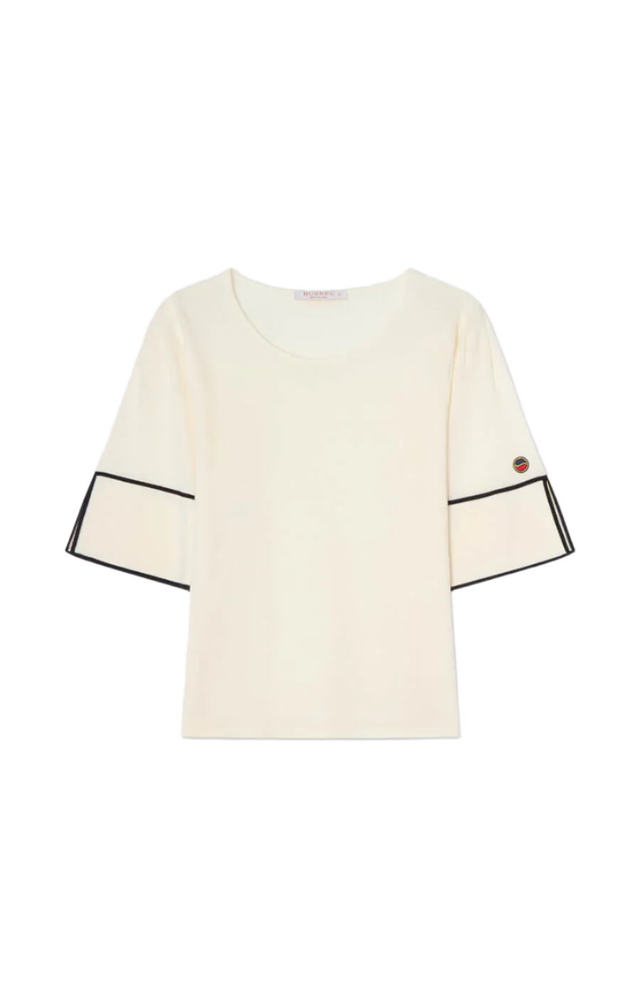 Busnel - T-skjorter & topper - Malia Contast Top - Ecru/Black - Villoid