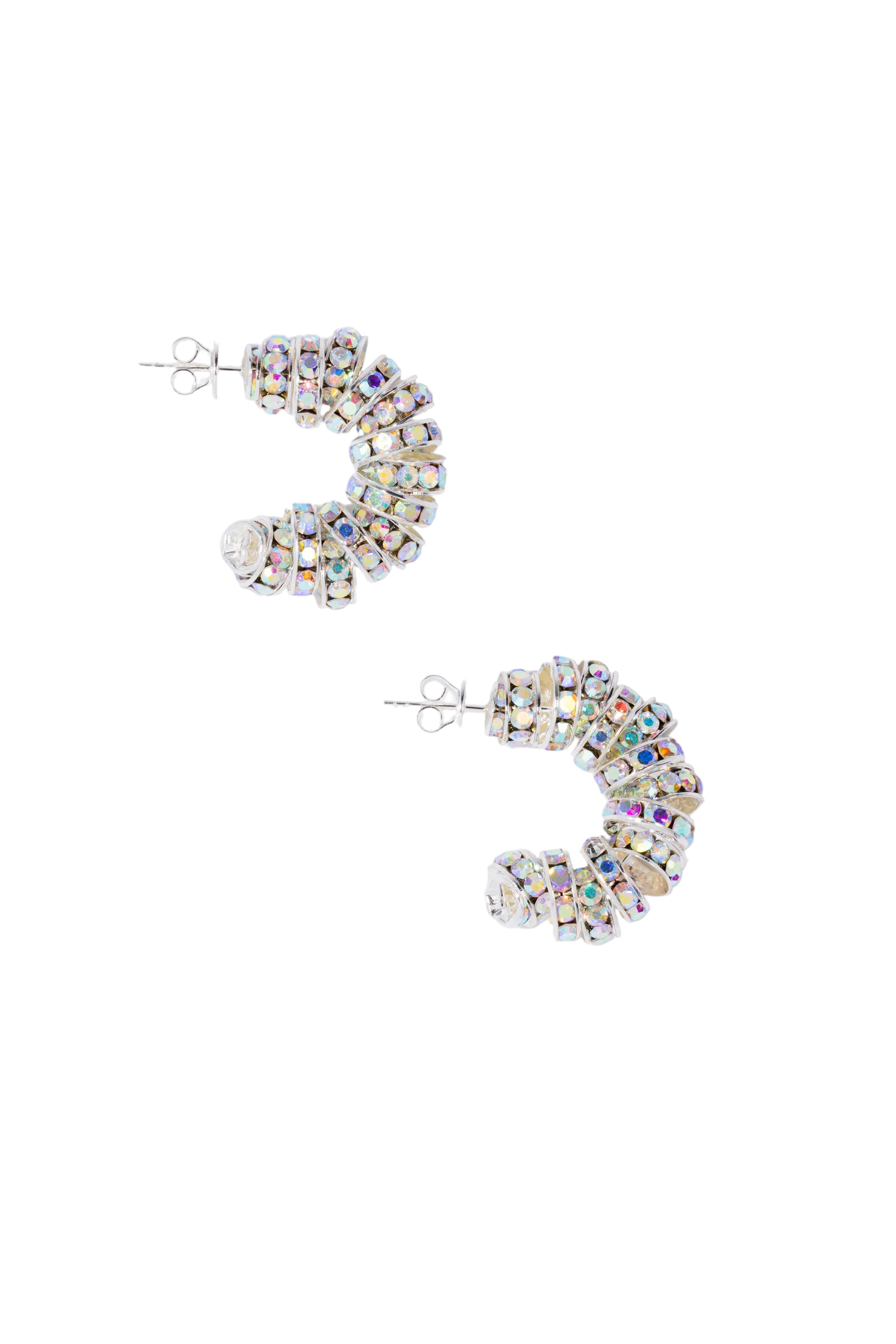 Pearl Octopuss.y - Smykker - Mini Diamond Hoops - Silver - Villoid