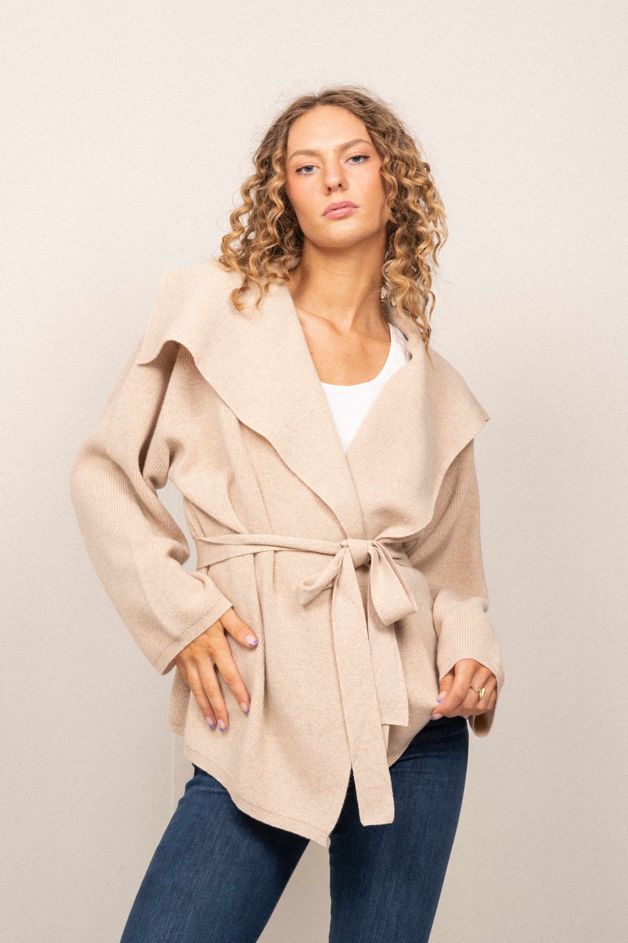 IBEN - Gensere - Port Cardigan HT - Beige - Villoid