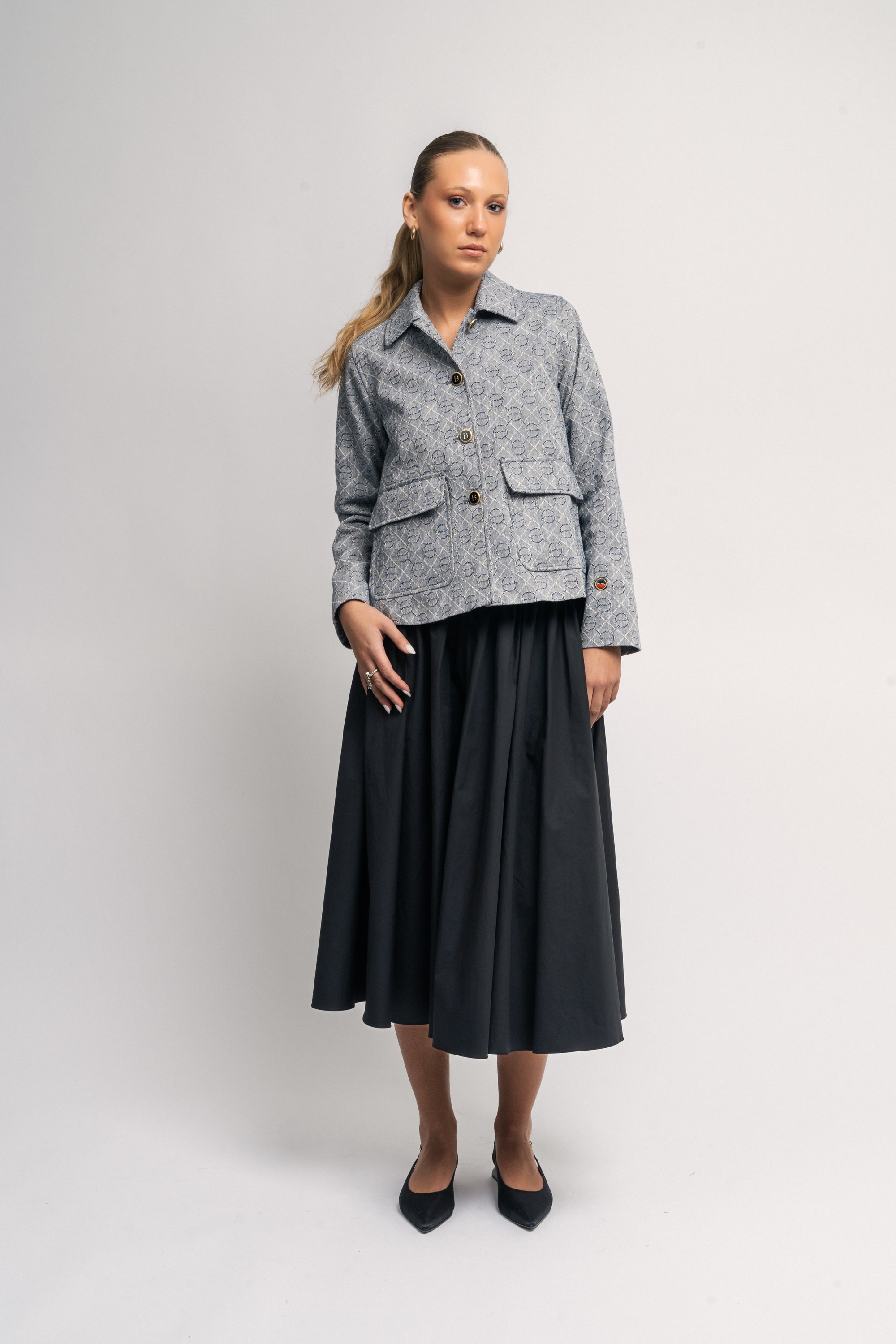 Becky Denim Jacket - Denim Logo – VILLOID