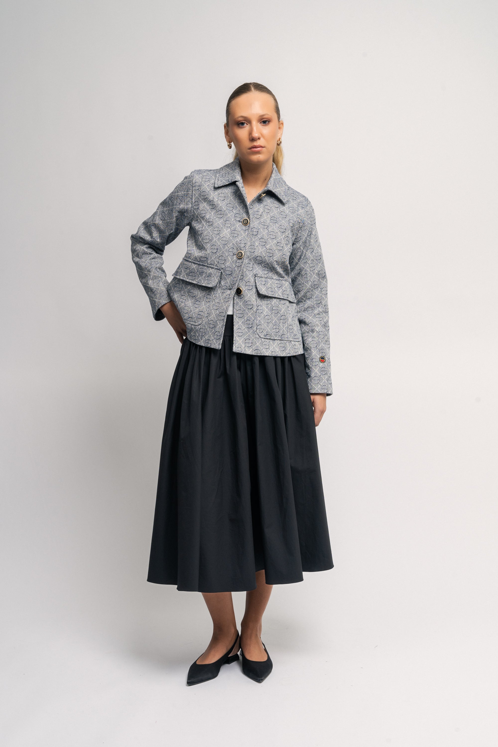 Becky Denim Jacket - Denim Logo – VILLOID