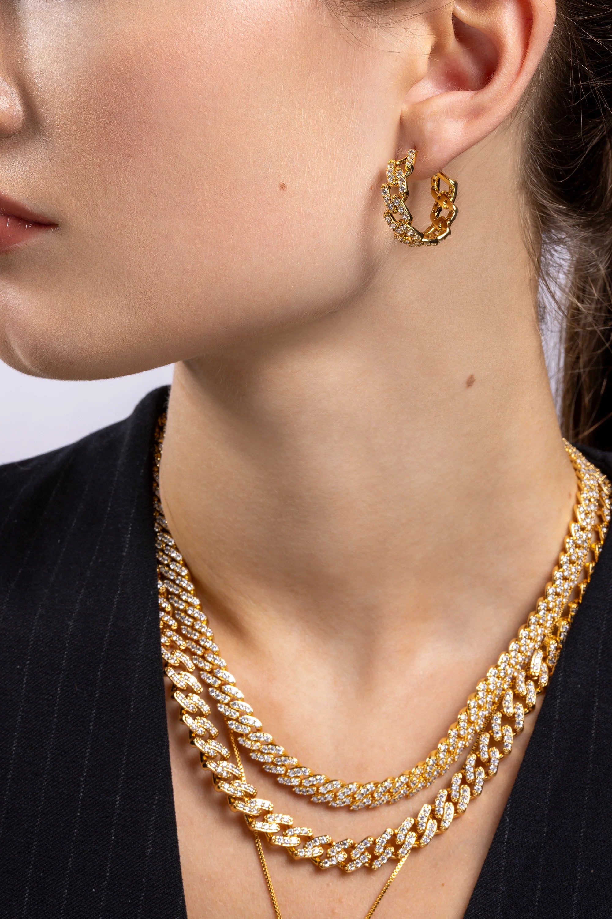 Mexican Chain Hoops - Clear – VILLOID