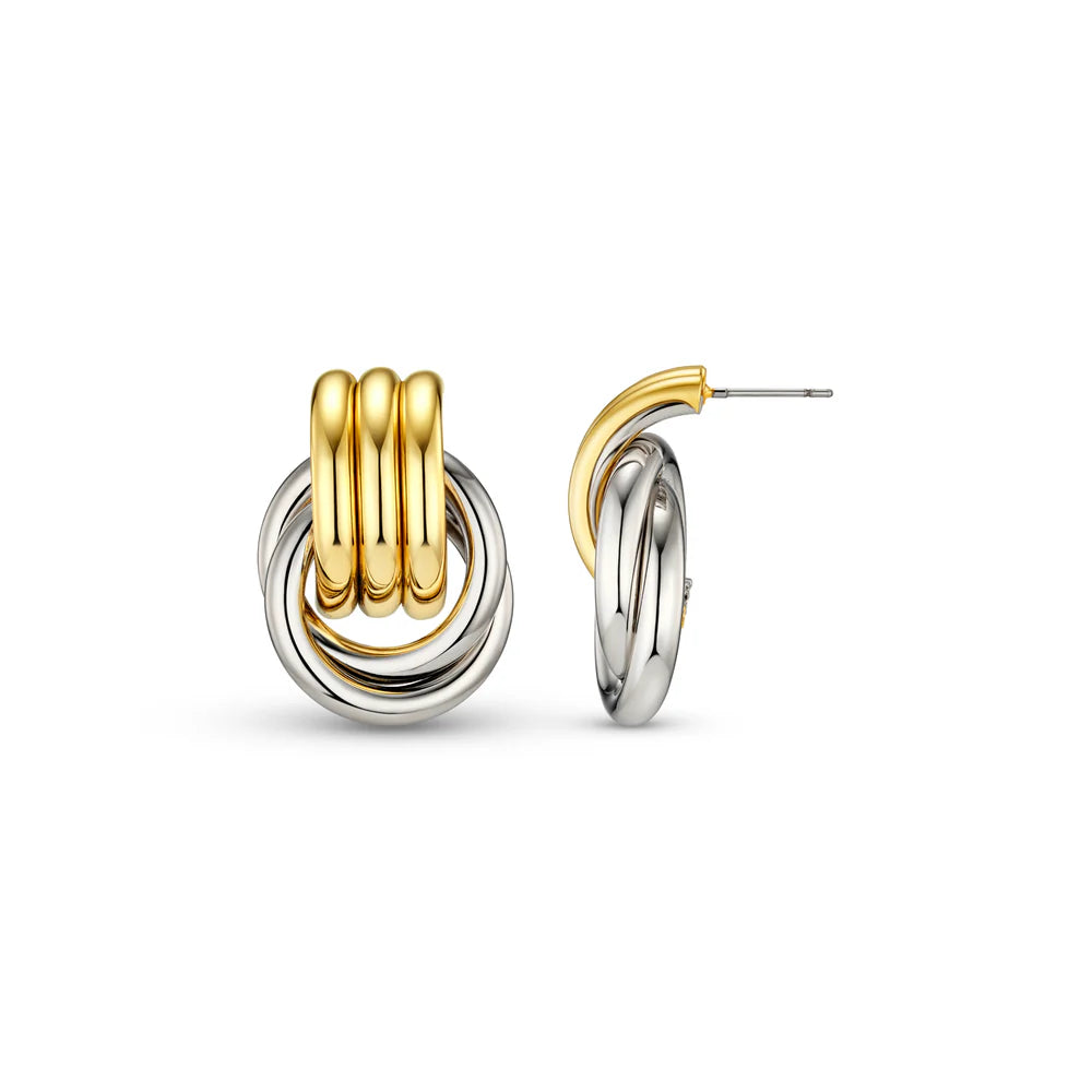 Orelia - Smykker - Mixed Plate Statement Interlocking Earrings - Mixed ...