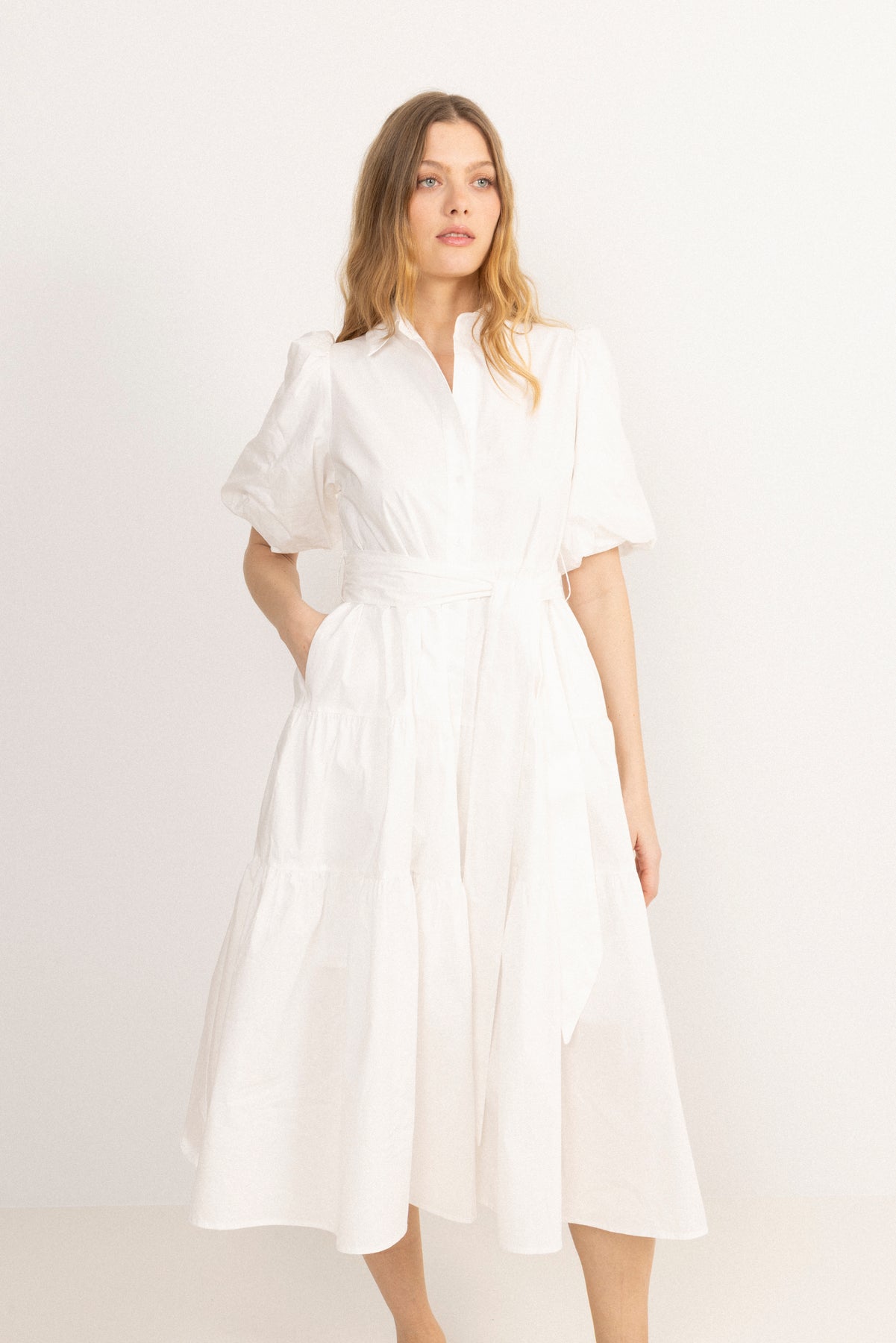 OSMINE af nor - Kjoler - Lovisa Midi Shirt Dress - Off White - Villoid
