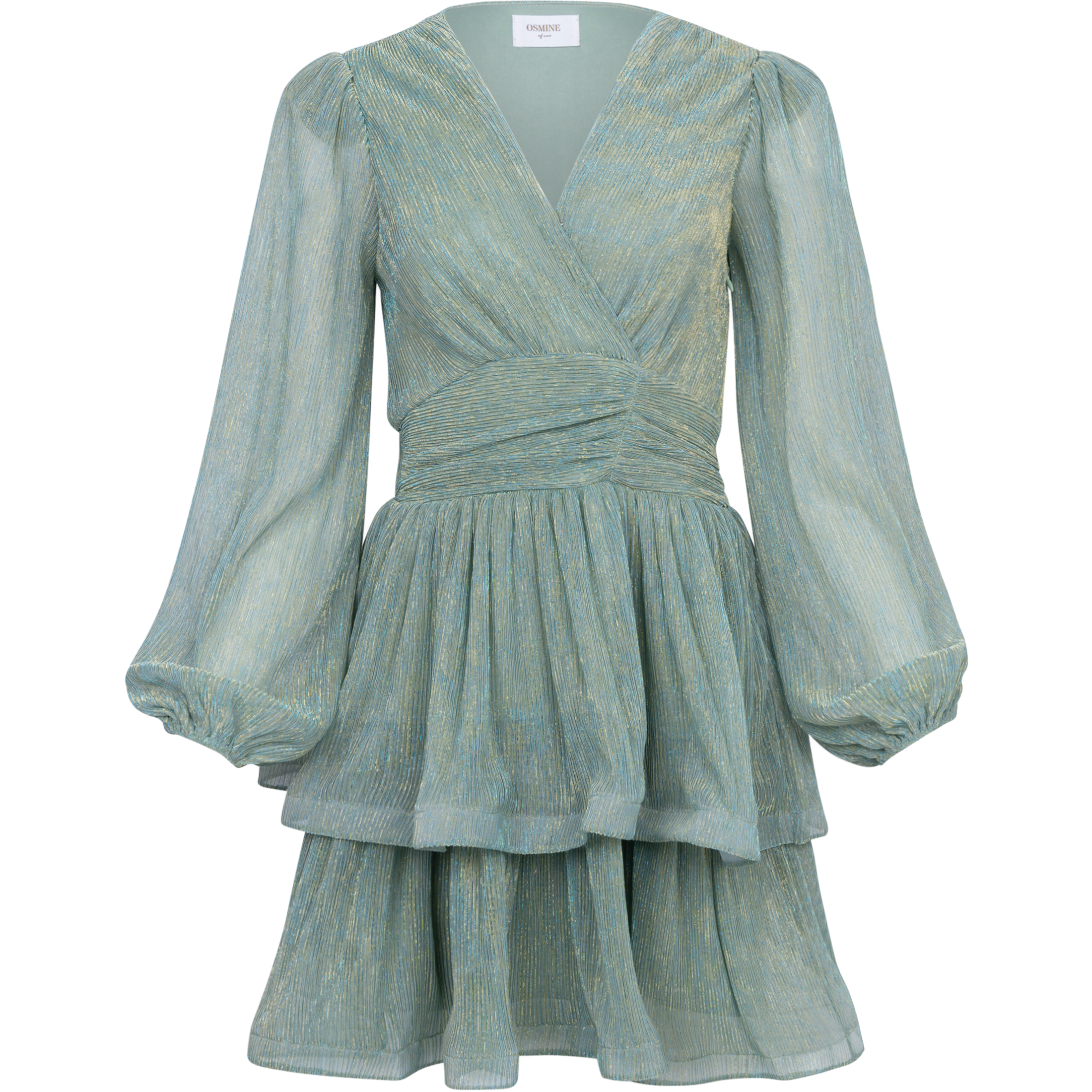 OSMINE af nor - Kjoler - Jade Wave Dress - Azur Sparkle - Villoid