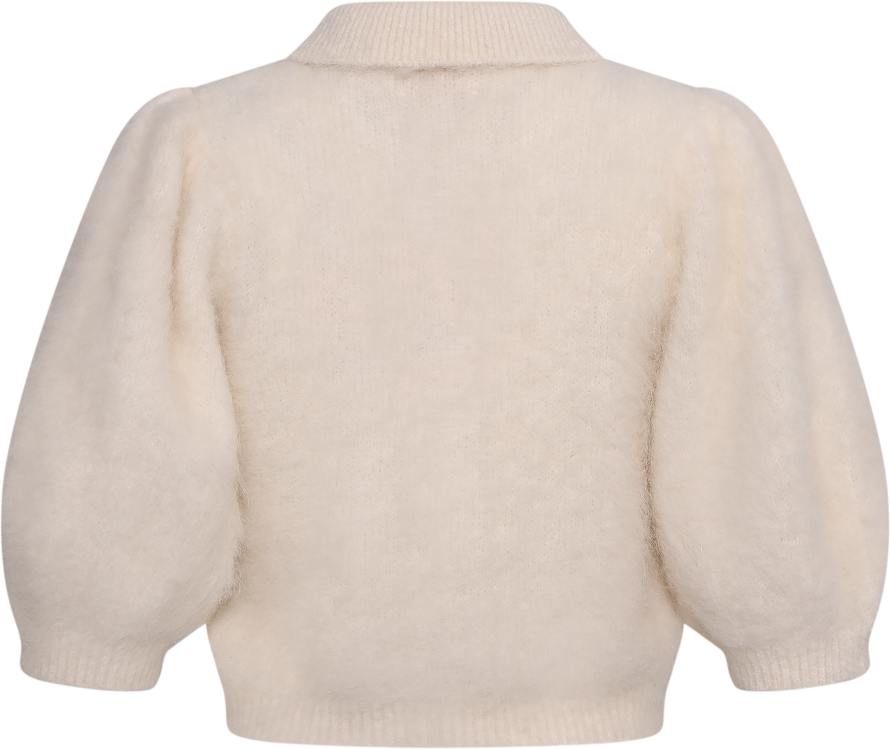 byTiMo - Gensere - Hairy Knit Puffed Jacket - Off White - Villoid
