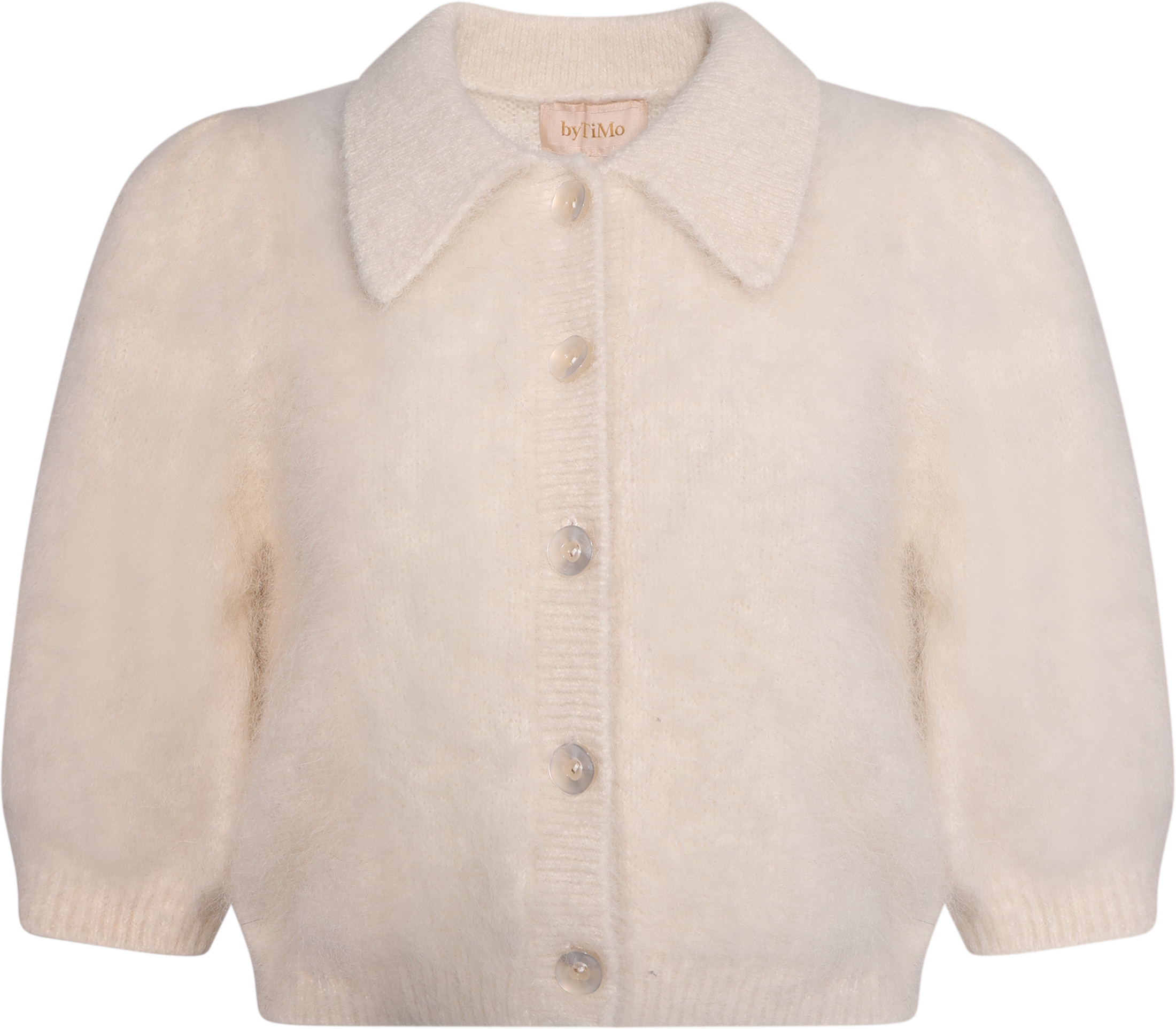 byTiMo - Gensere - Hairy Knit Puffed Jacket - Off White - Villoid