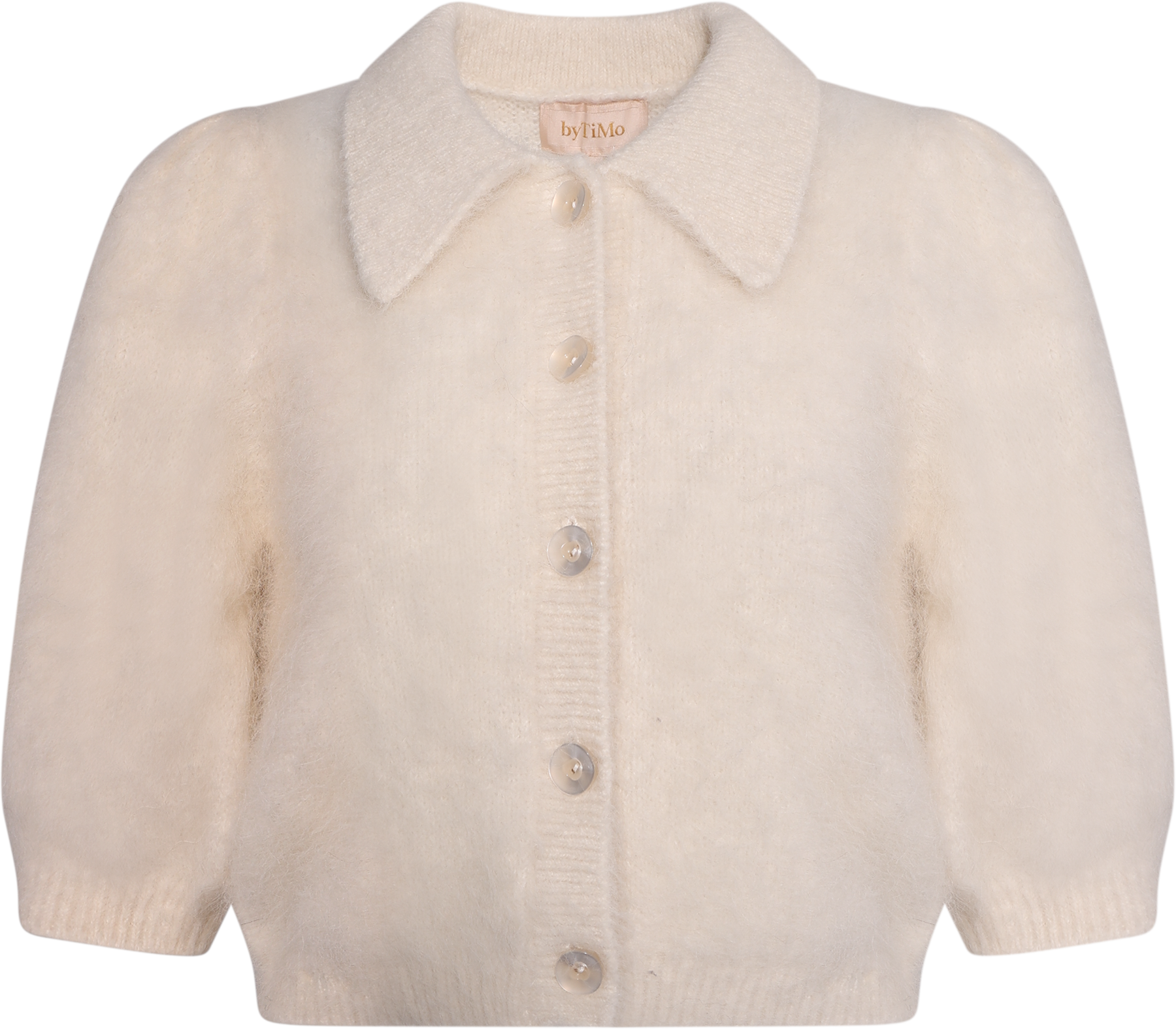 byTiMo - Gensere - Hairy Knit Puffed Jacket - Off White - Villoid
