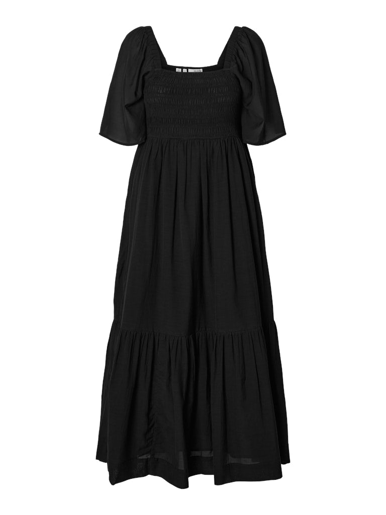 Selected Femme - Kjoler - Dora Ss Ankle Dress - Black - Villoid