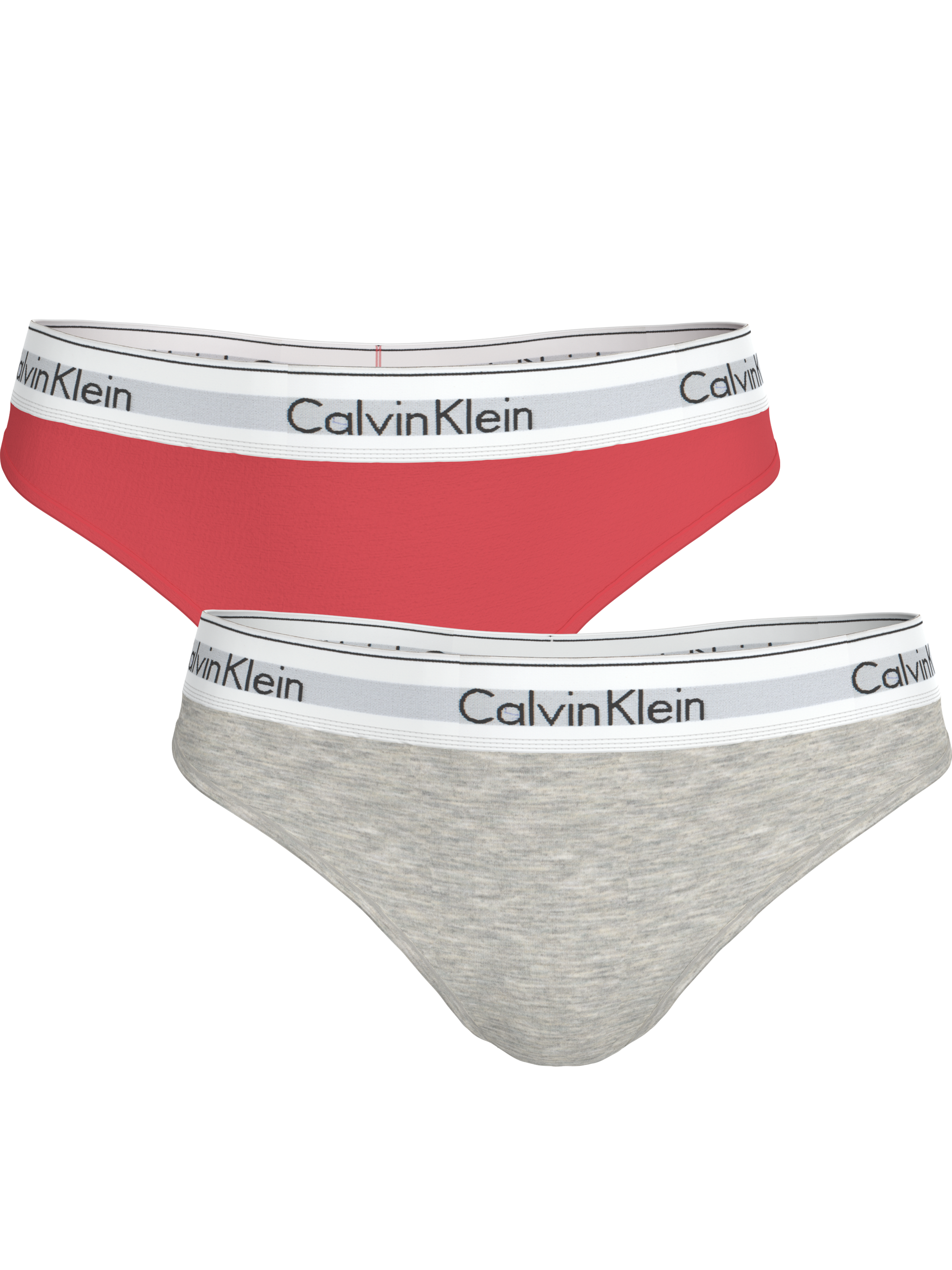 Calvin Klein - Undertøy - Thong 2Pk - Punch Pink/Grey Heather - Villoid
