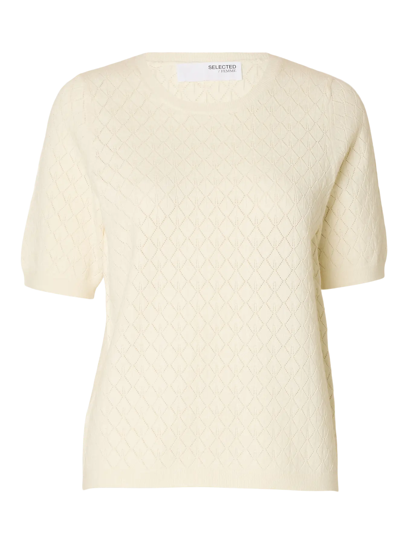 Selected Femme - T-skjorter & topper - Helen 2/4 Knit O-Neck - Birch ...