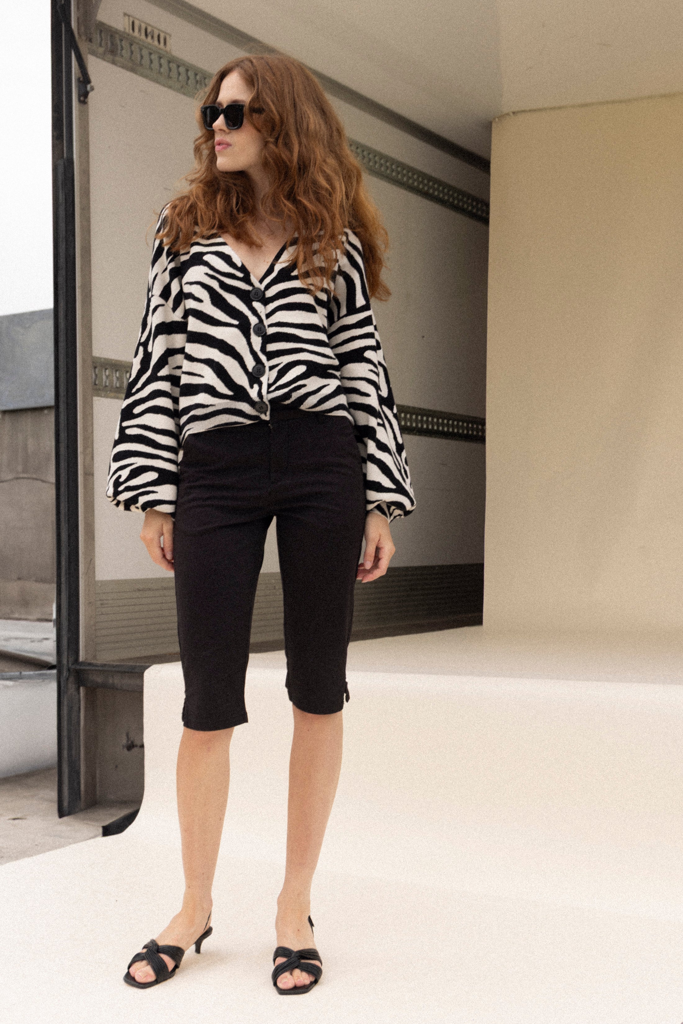 Gestuz - Gensere - GZzebba Cardigan - Black/Birch Tiger - Villoid