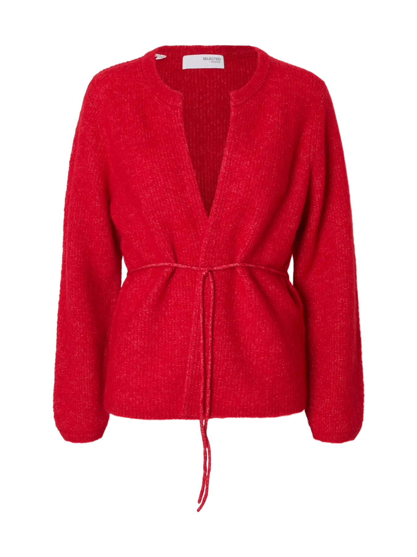 Selected Femme - Gensere - Sia Ras Ls Knit Belt Cardigan - Equestrian ...