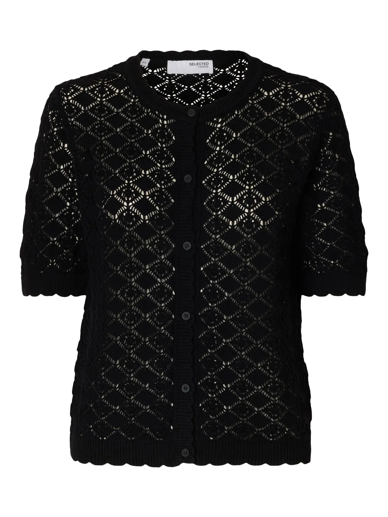 Selected Femme - Gensere - Sofia 2/4 Knit Cardigan - Black - Villoid