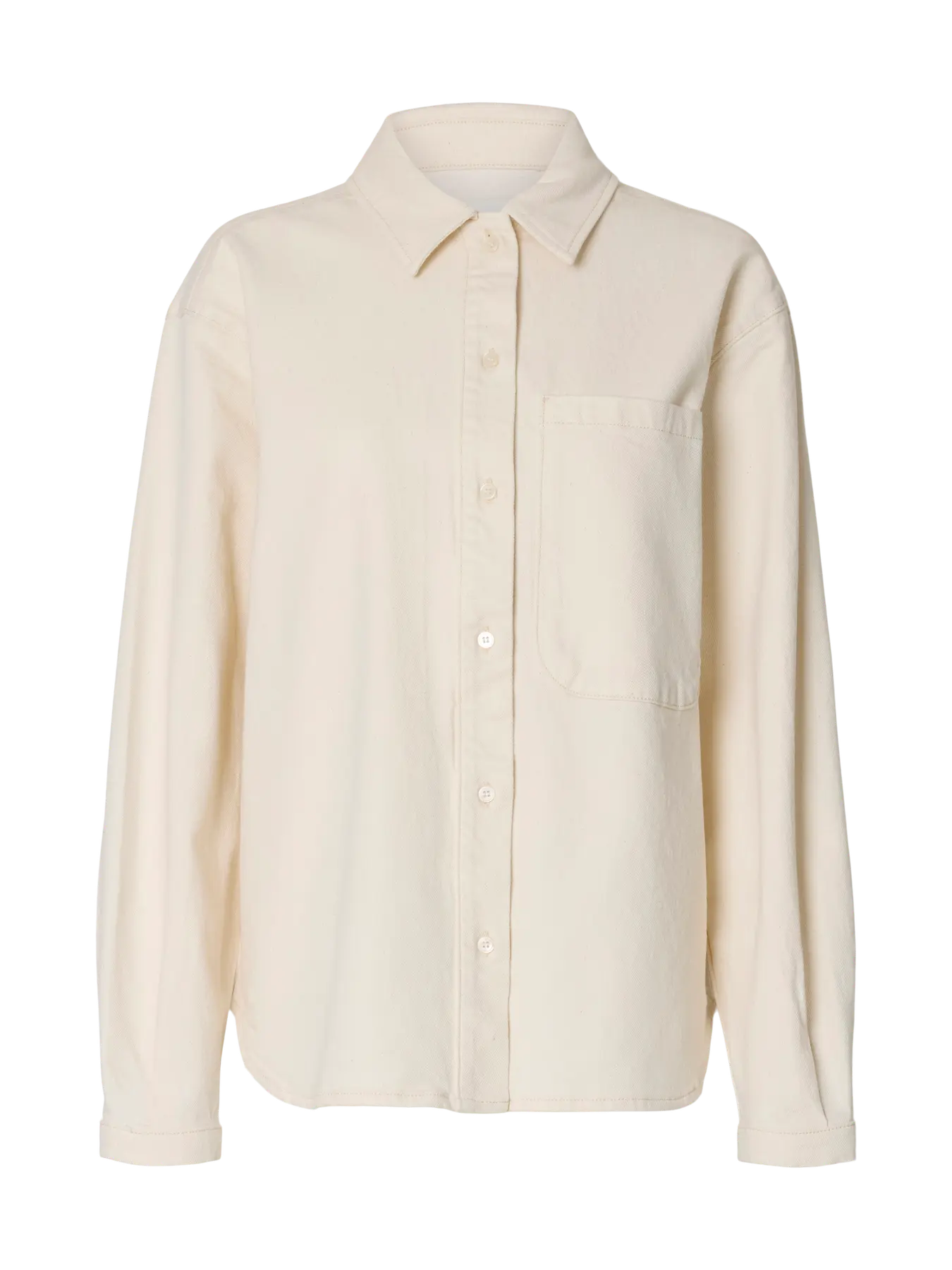 Selected Femme - Bluser & skjorter - Relaxed Ebba Denim Shirt - Egret ...