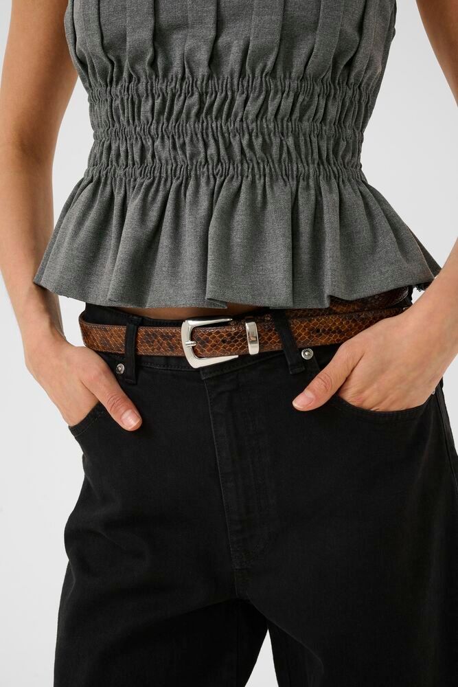 Gestuz - Tilbehør - GZfilua Belt - Brown Snake - Villoid