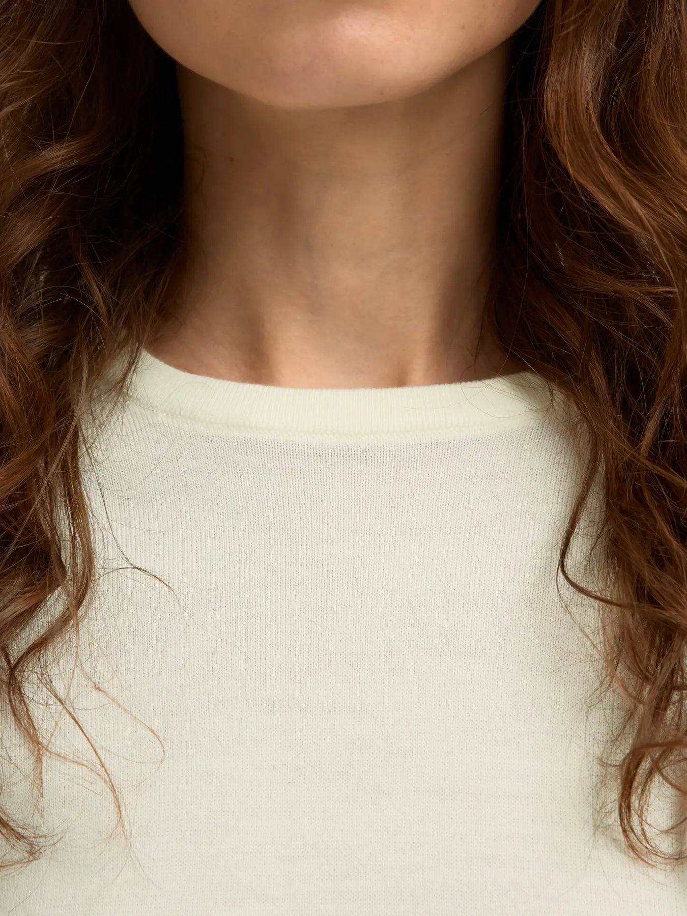 Selected Femme - Gensere - Thea Ls Knit Merino O-Neck - Egret - Villoid